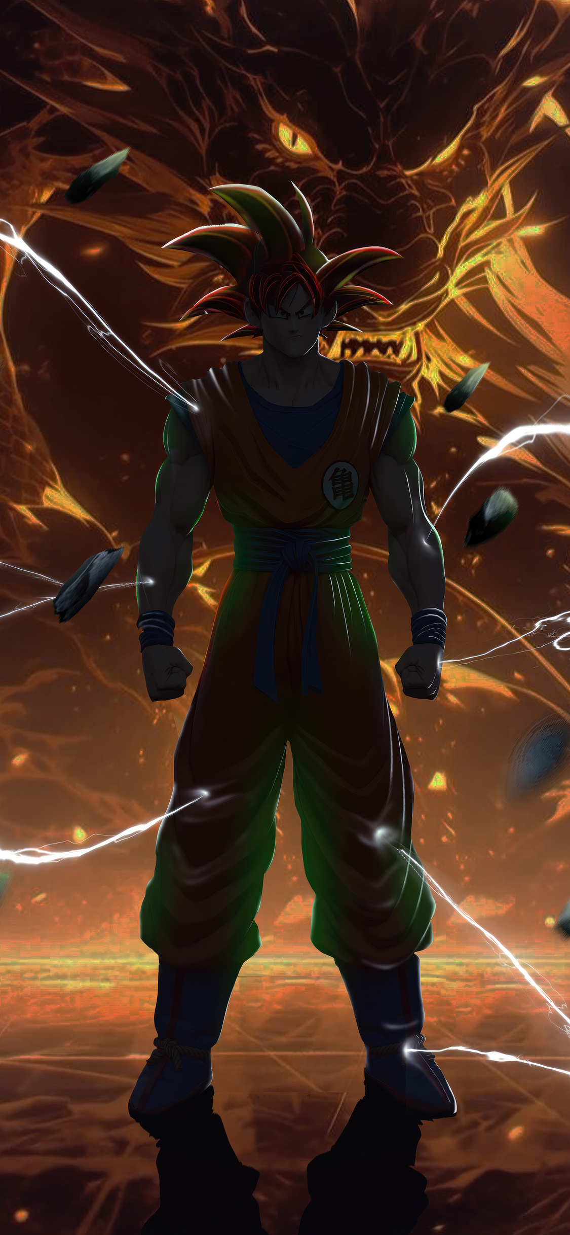 1125x2436 Goku Electric Fury Lightning Strikes Iphone XS,Iphone 10 ...