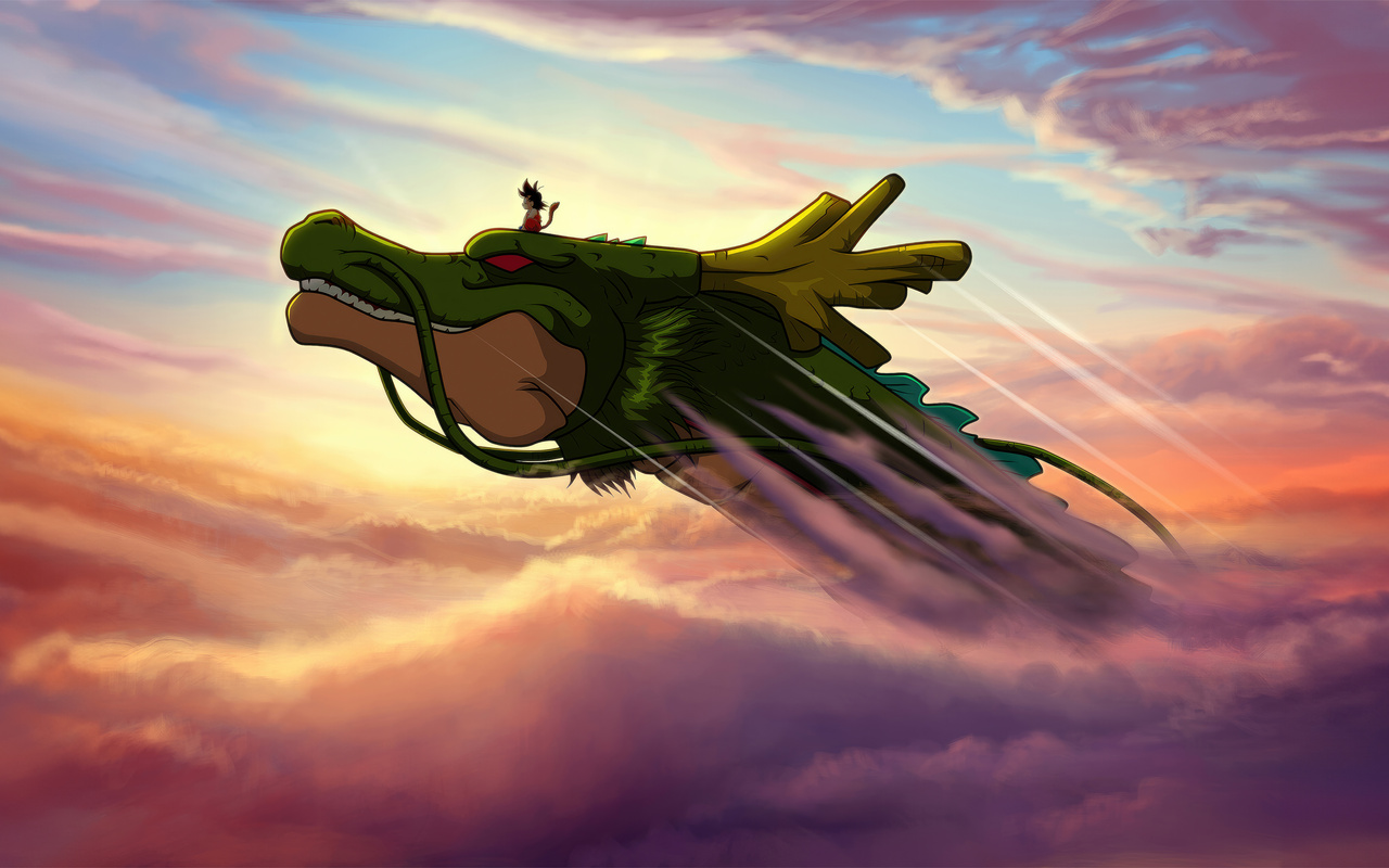 1280x800 Goku Epic Ride On Dragon 720P ,HD 4k Wallpapers,Images ...