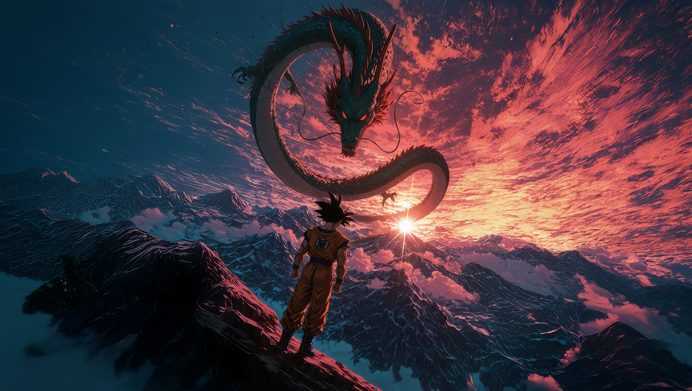 1360x768 Goku Faces Shenron Laptop HD ,HD 4k Wallpapers,Images ...