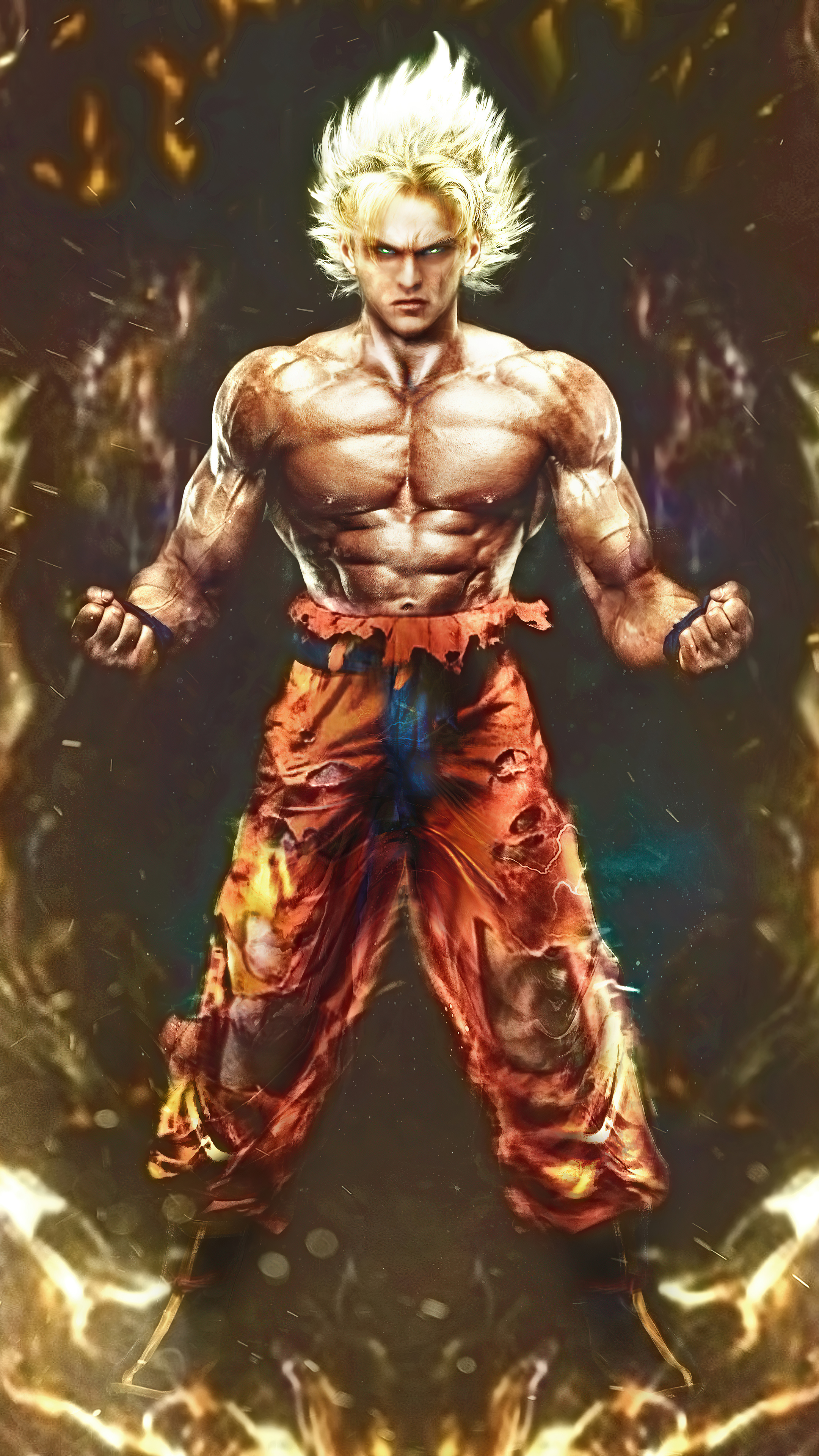 2160x3840 Goku Fire 2020 Sony Xperia X,XZ,Z5 Premium ,HD 4k Wallpapers ...