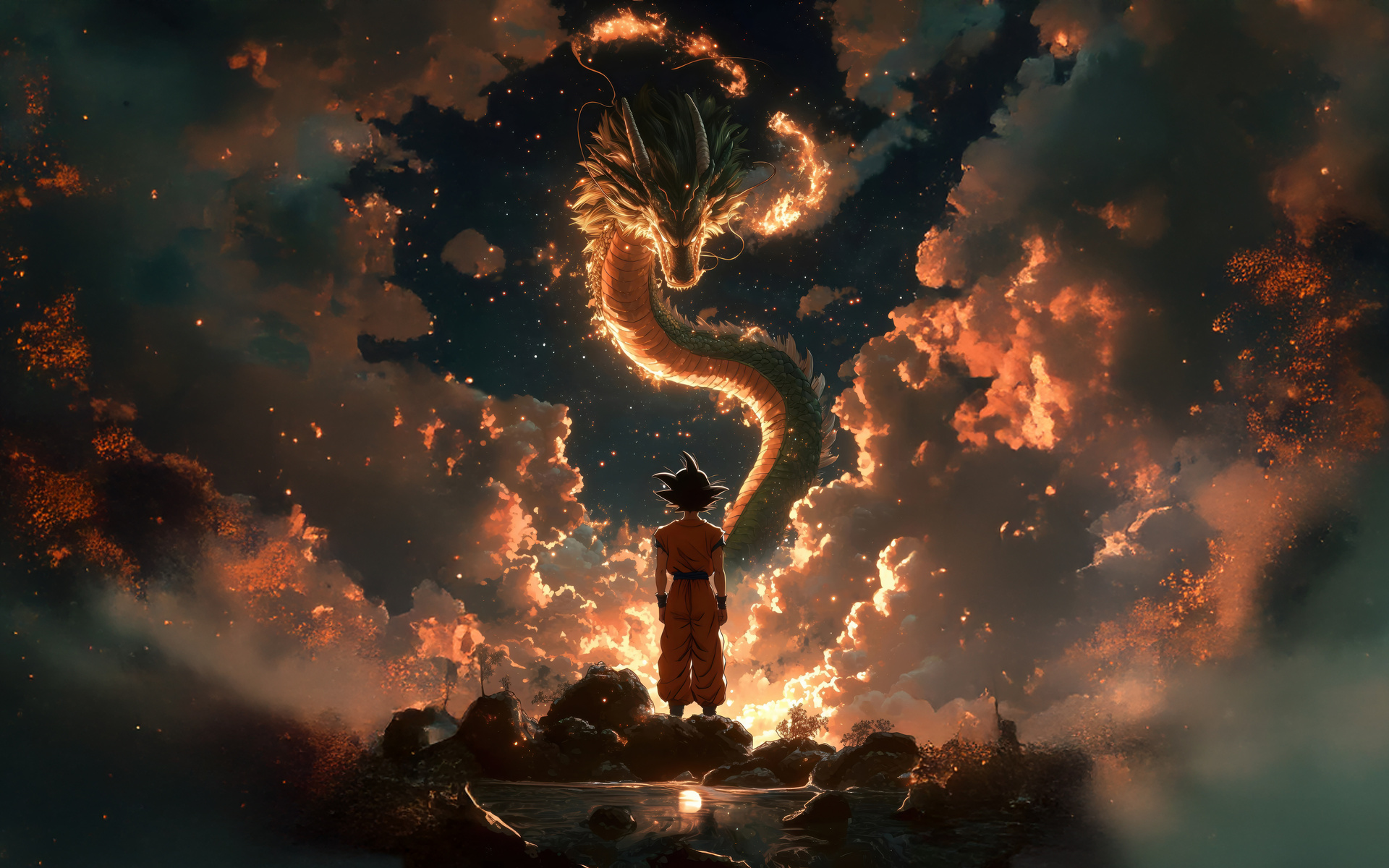 1920x1200 Goku Meets Shenron 1080P Resolution ,HD 4k Wallpapers,Images ...
