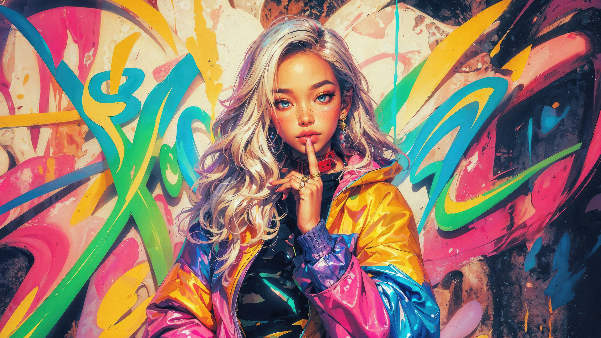 1920x1080 Graffiti Girl Of The City Laptop Full HD 1080P ,HD 4k ...