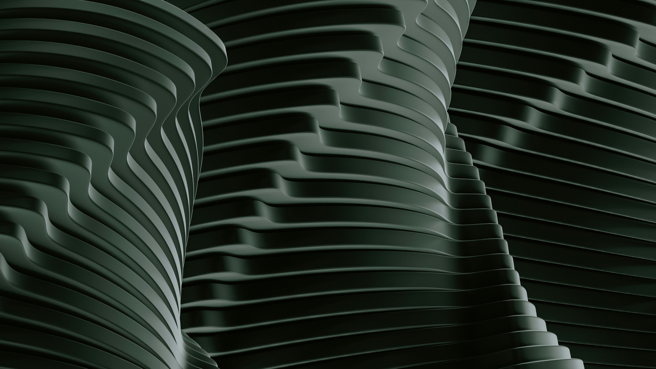 2560x1440 Green Architectural Curves Geometric 1440P Resolution ,HD 4k ...