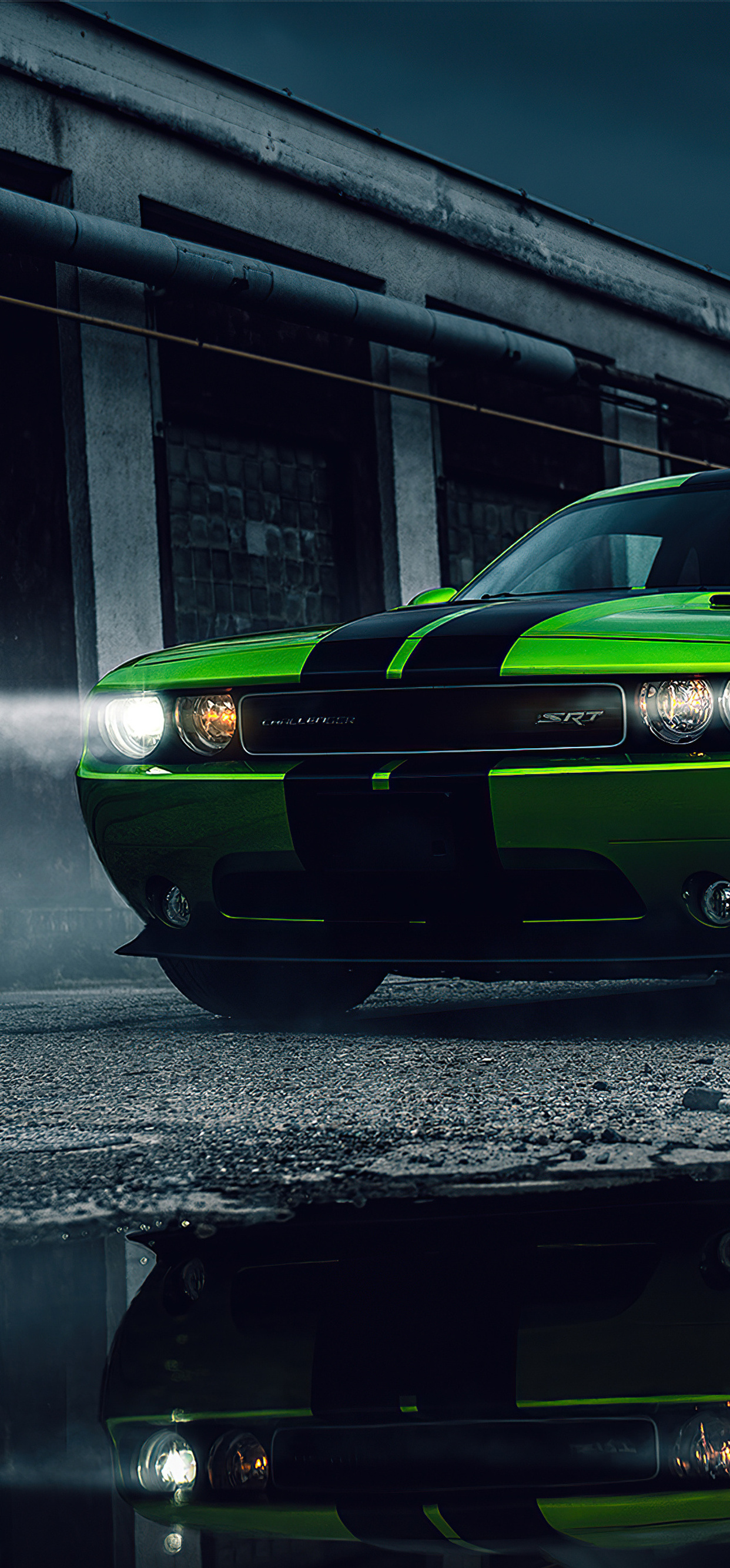 1242x2668 Green Dodge Challenger 4k Iphone XS MAX ,HD 4k Wallpapers ...