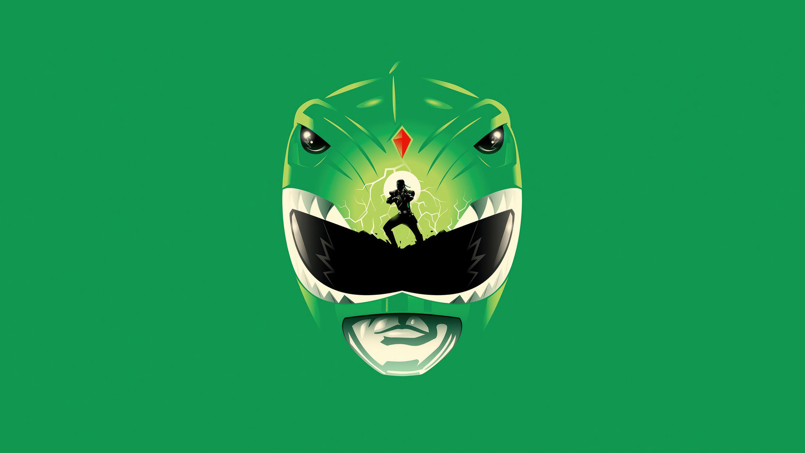 2560x1440 Green Power Ranger Minimal 1440P Resolution ,HD 4k Wallpapers ...