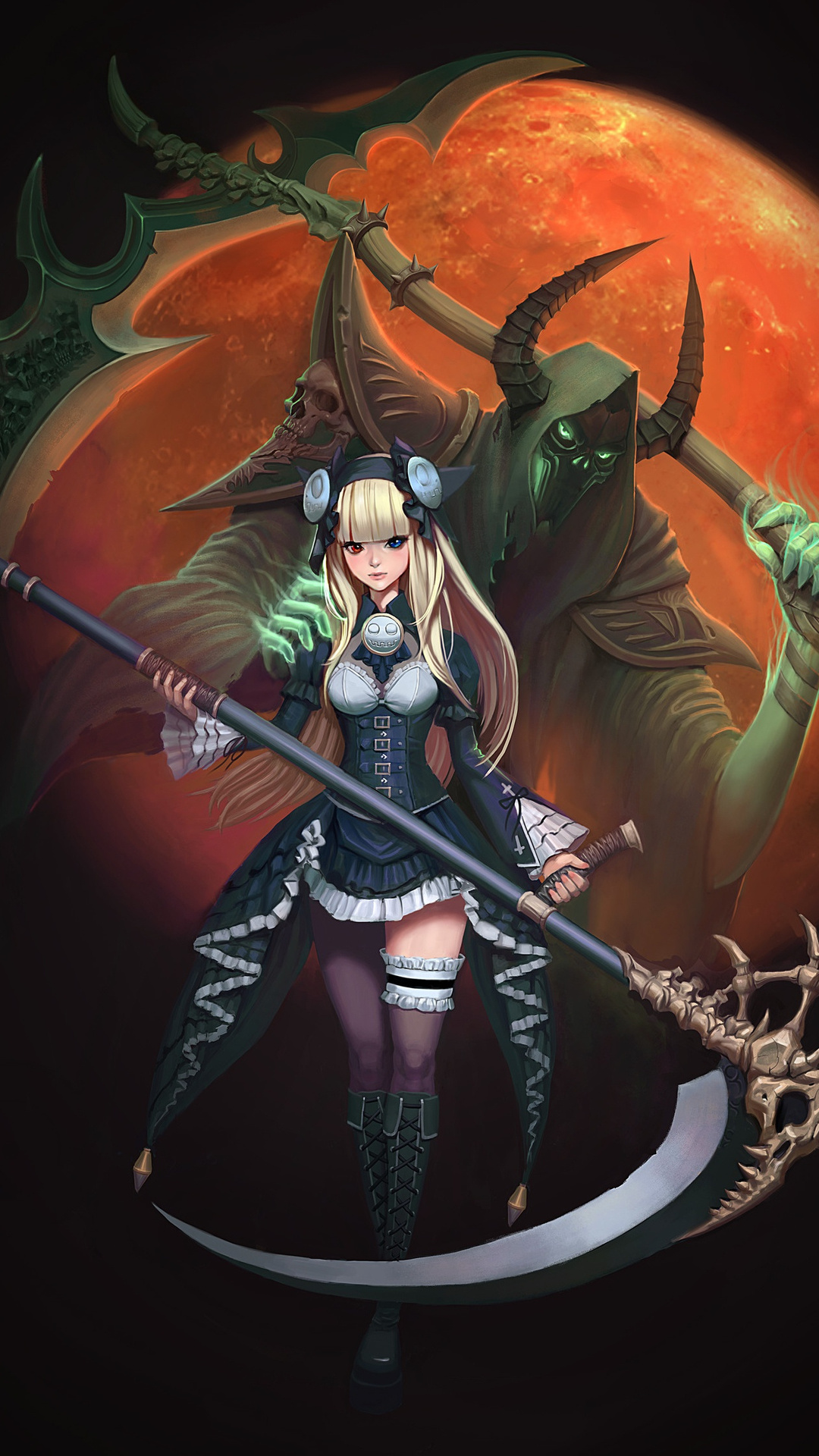 1080x1920 Grim Reaper Anime Girl 5k Iphone 7,6s,6 Plus, Pixel xl ,One ...