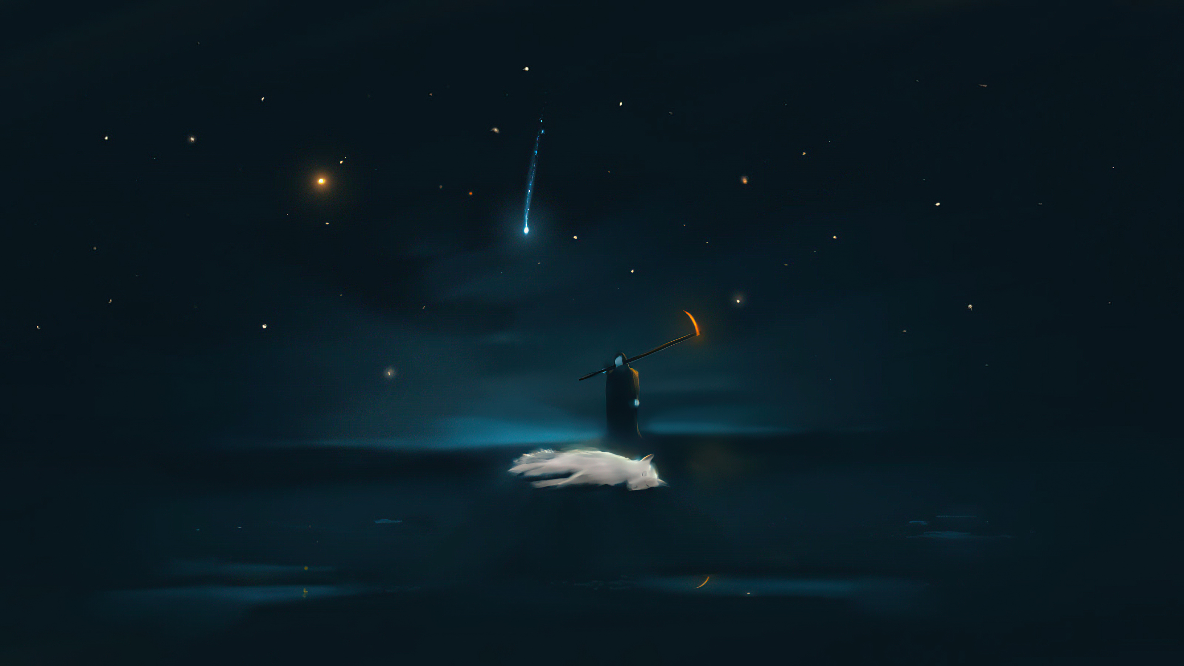 3840x2160 Grim Reaper Hunting Wolf 5k 4k Hd 4k Wallpapers Images