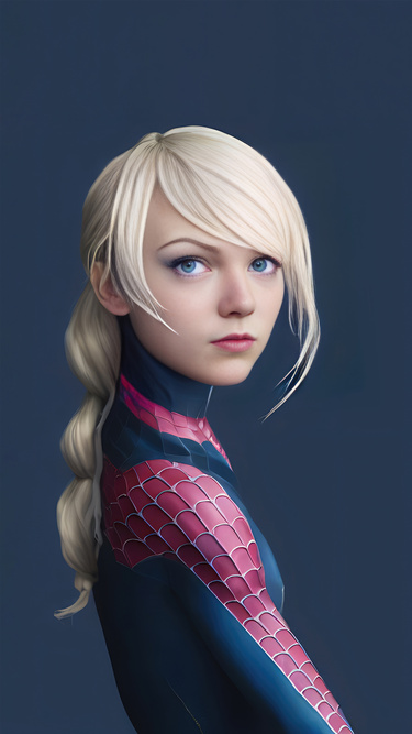 375x667 Gwen Stacy As Gwen Illustration 375x667 Resolution Hd 4k Wallpapers Images Backgrounds