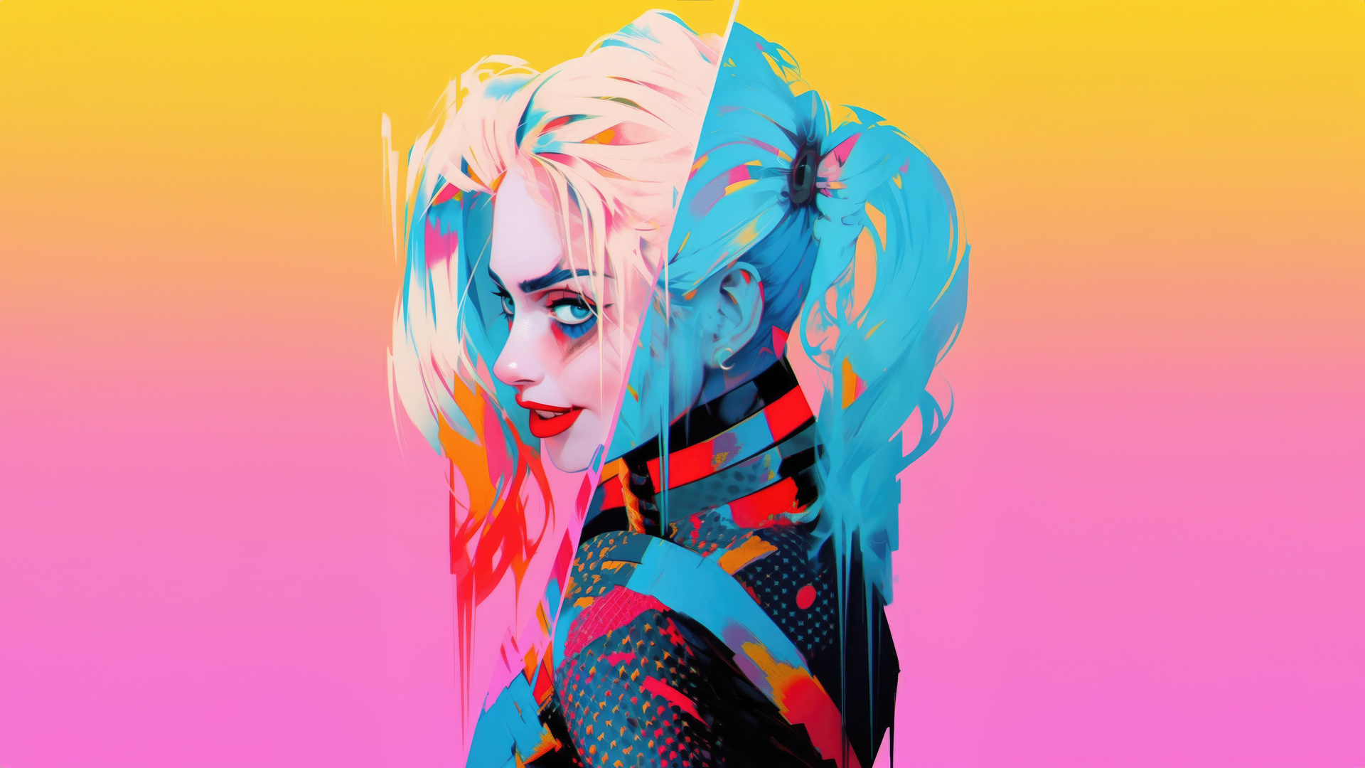 1920x1080 Harley Quinn Colorful Minimal 5k Laptop Full HD 1080P ,HD 4k ...