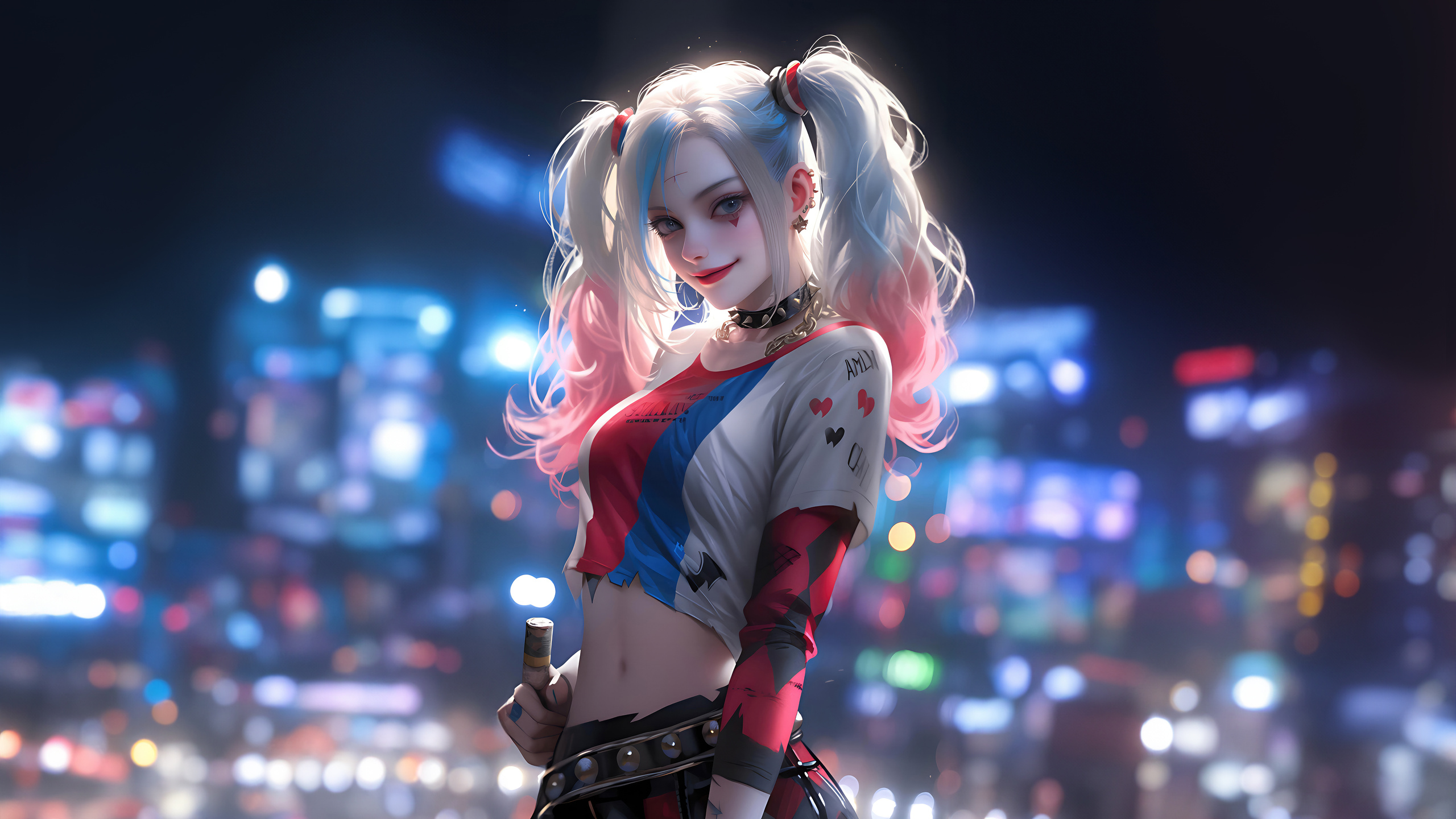 2560x1440 Harley Quinn Mischievous Smile 1440P Resolution ,HD 4k ...