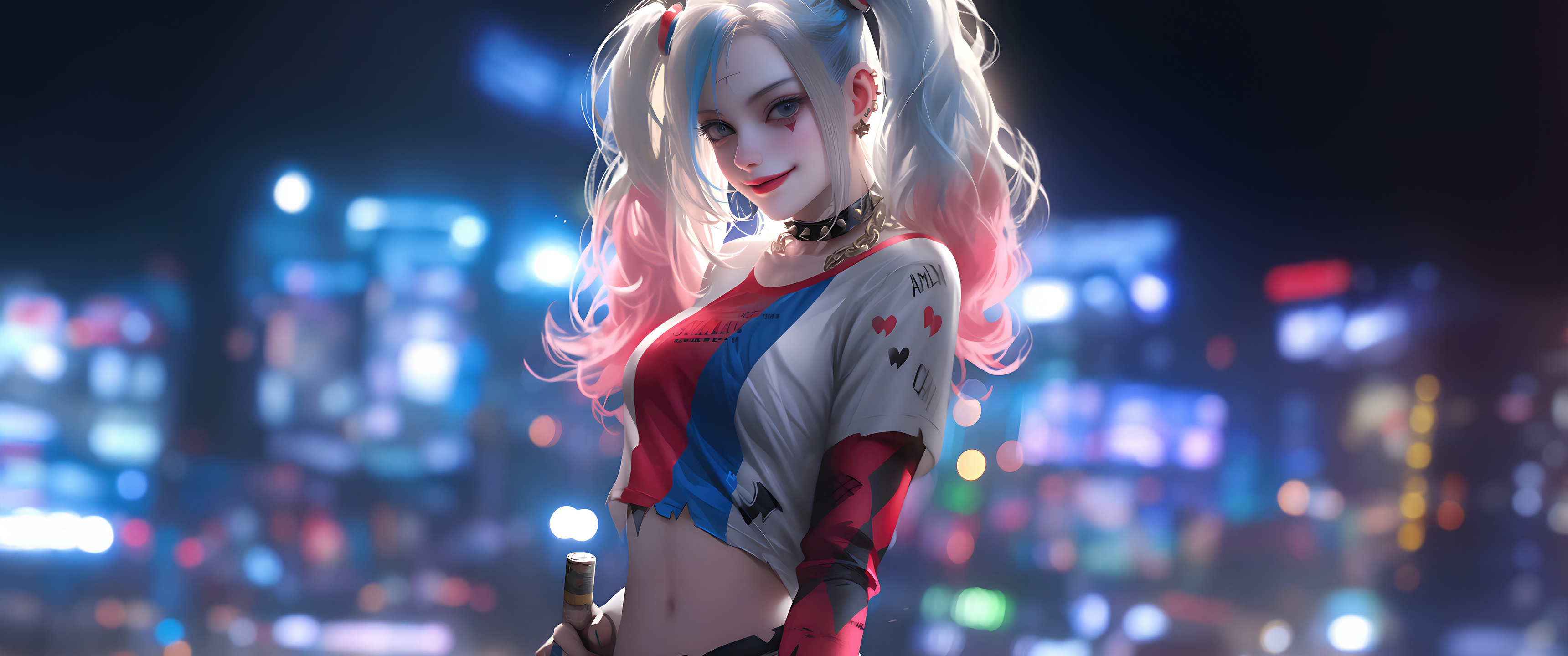 3440x1440 Harley Quinn Mischievous Smile UltraWide Quad HD 1440P ,HD 4k ...