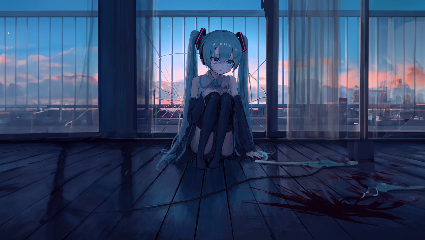 1360x768 Hatsune Miku Sad Laptop HD ,HD 4k Wallpapers,Images ...