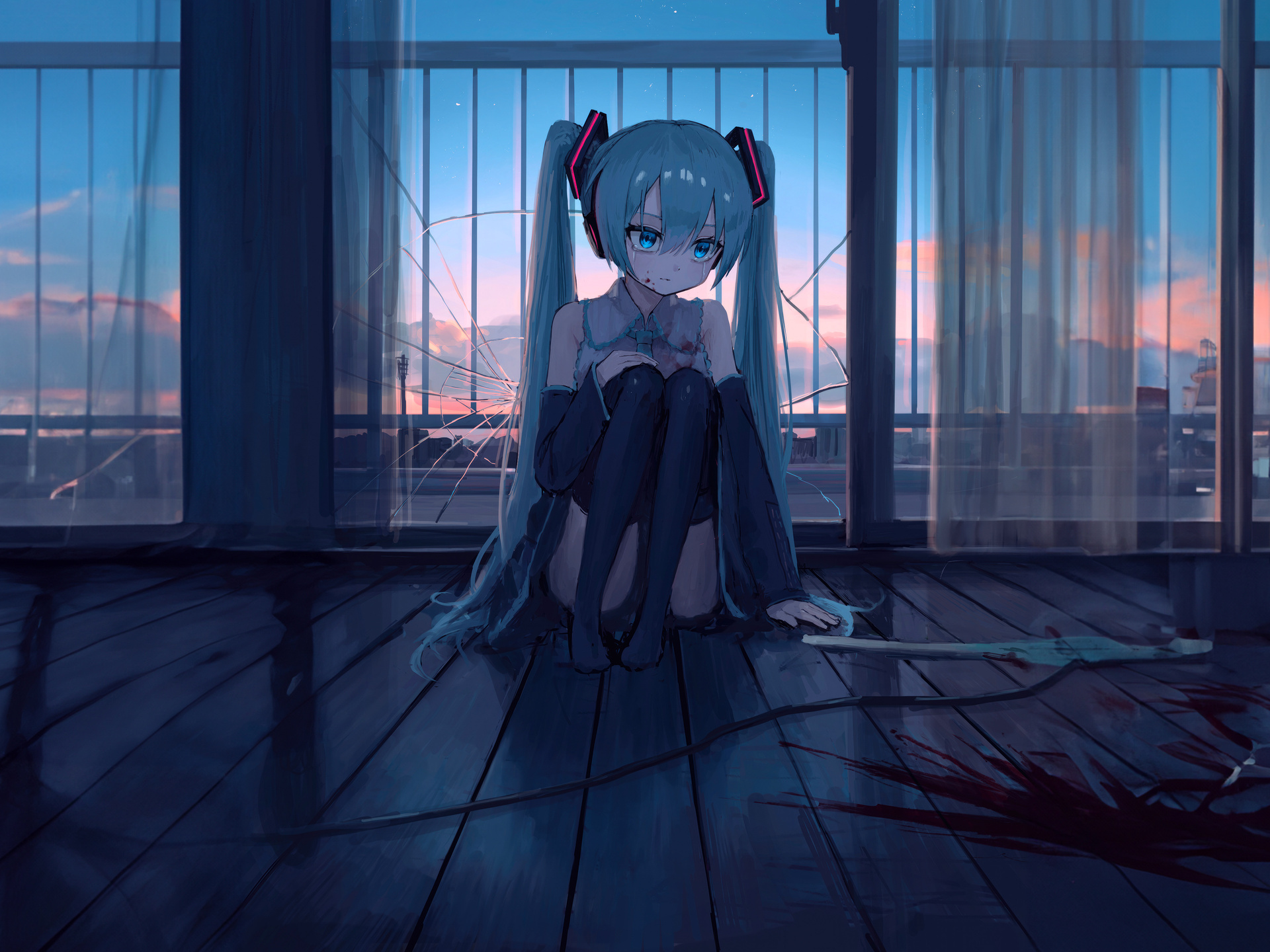 1920x1440 Hatsune Miku Sad 1920x1440 Resolution HD 4k Wallpapers ...