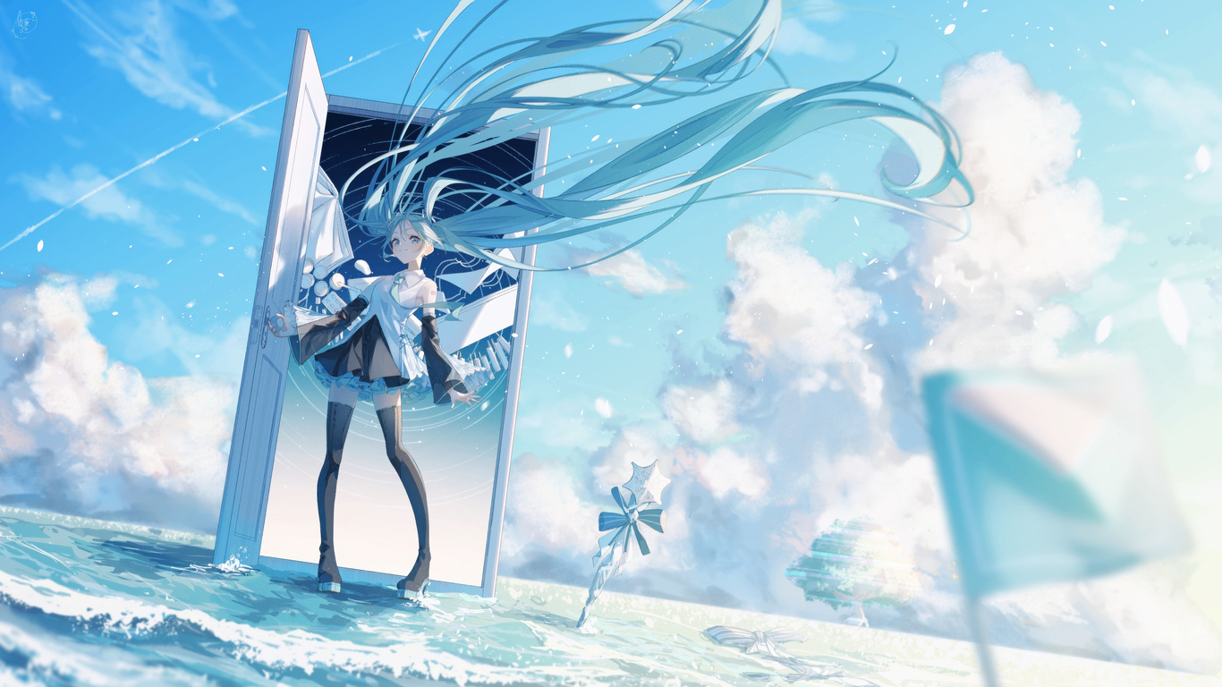 1366x768 Hatsune Miku Volcaoid Long Hairs 4k Laptop HD ,HD 4k ...