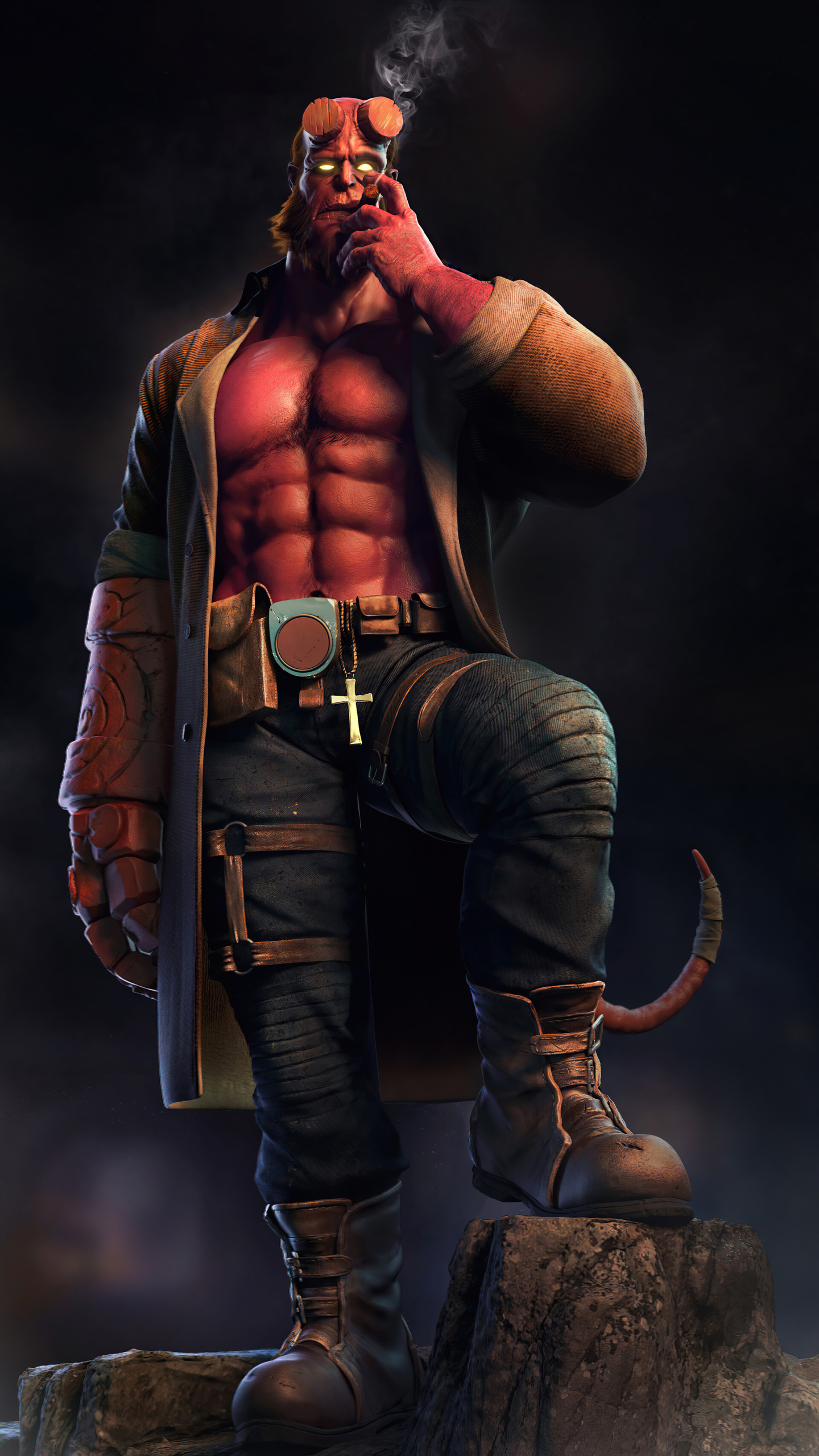 1440x2560 Hellboy 2020 Artworks 4k Samsung Galaxy S6,S7 ,Google Pixel ...