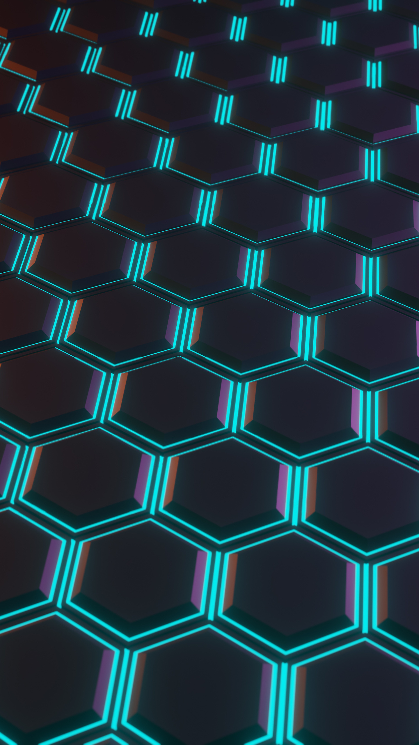 1440x2560 Hexagon Glowing Tiles 5k Samsung Galaxy S6,S7 ,Google Pixel ...