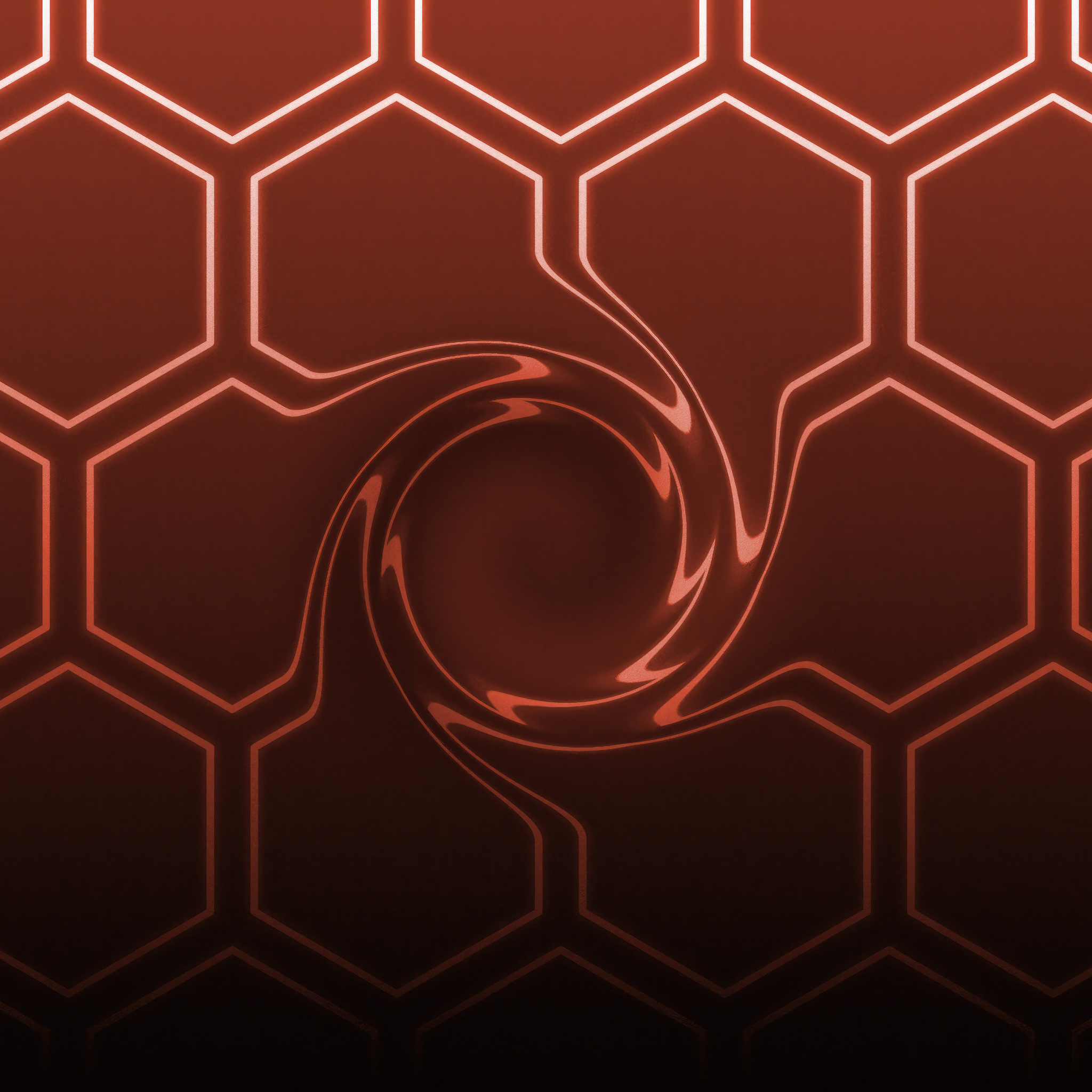 2048x2048 Hexagon Grid Orange Ipad Air ,HD 4k Wallpapers,Images ...