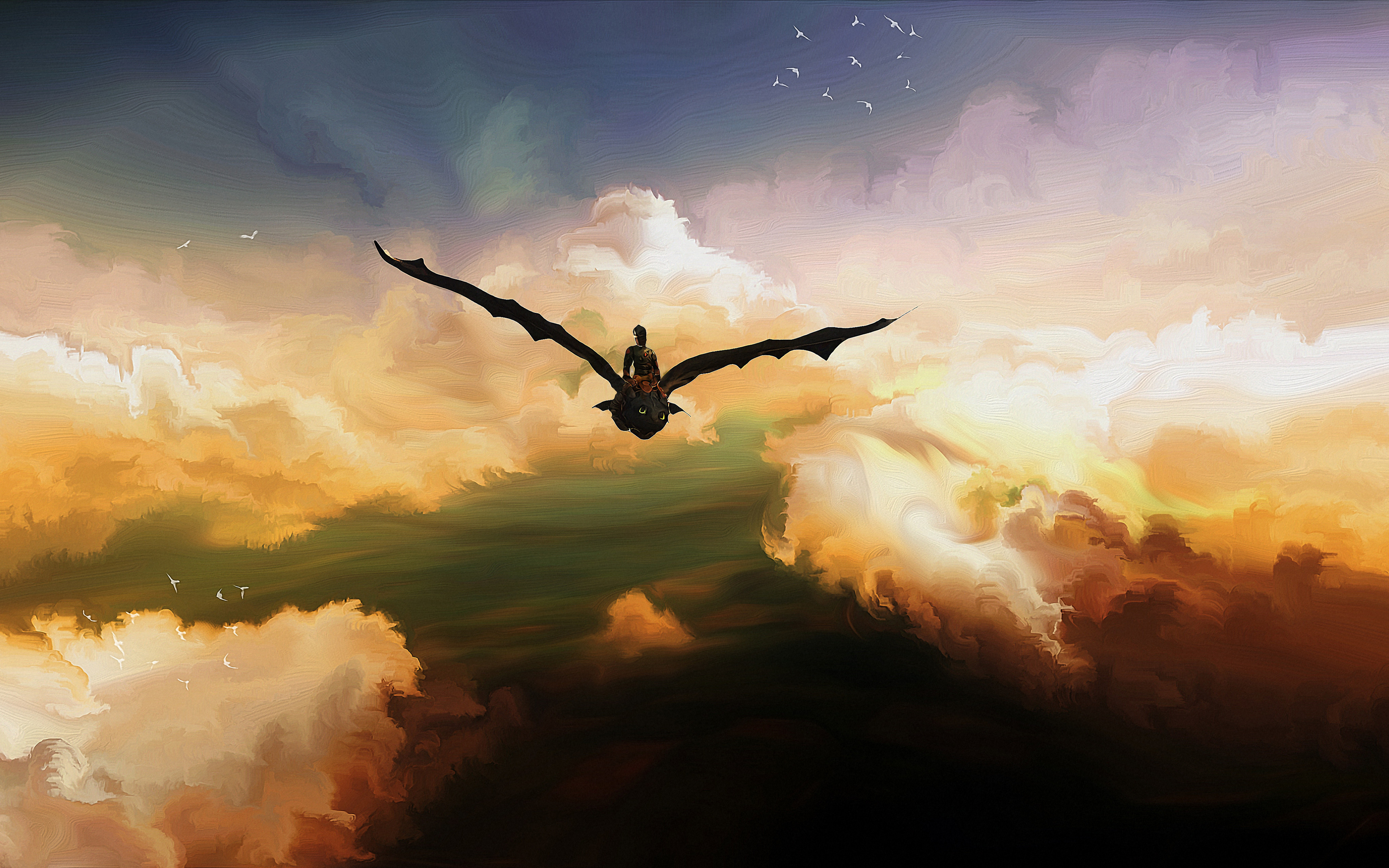 3840x2400 Hiccup And Toothless Artwork 5k 4K ,HD 4k Wallpapers,Images ...