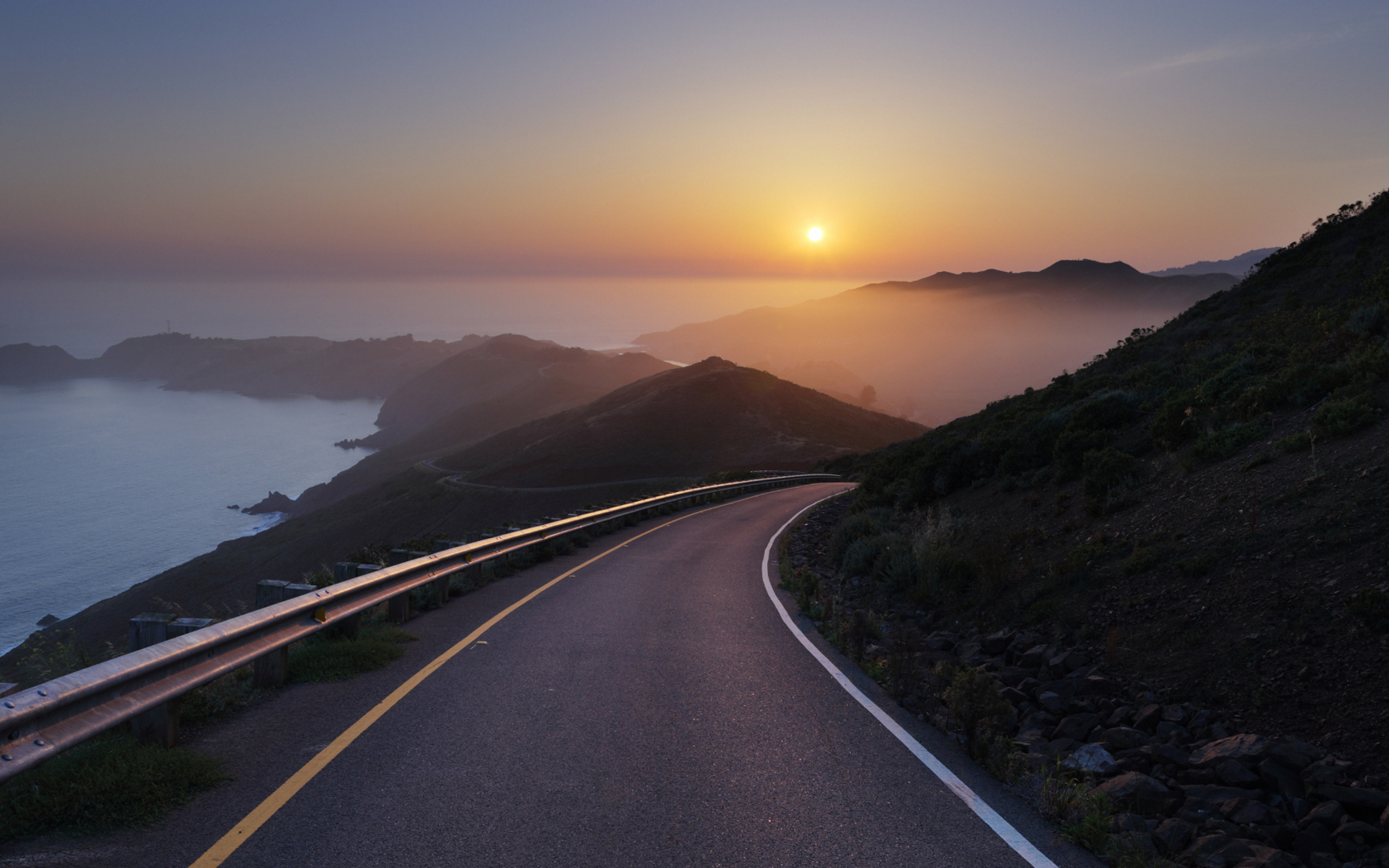 2560x1600 Hill Road Sunset Wallpaper,2560x1600 Resolution HD 4k ...