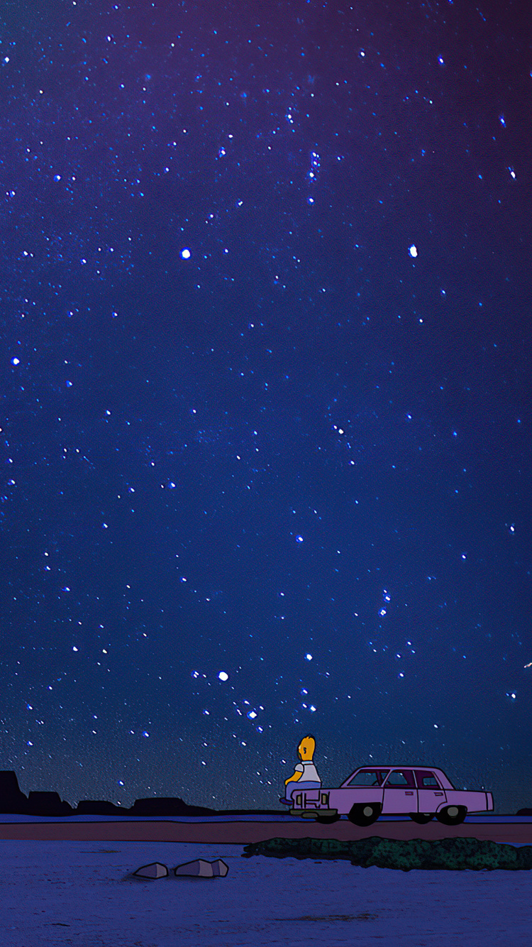 750x1334 Homer Simpson Alone Life 4k iPhone 6, iPhone 6S, iPhone 7 ,HD ...