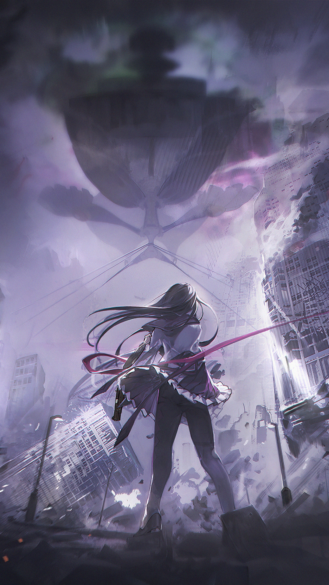 1080x1920 Homura Akemi From Mahou Shoujo Madoka Magica Iphone 7,6s,6 ...