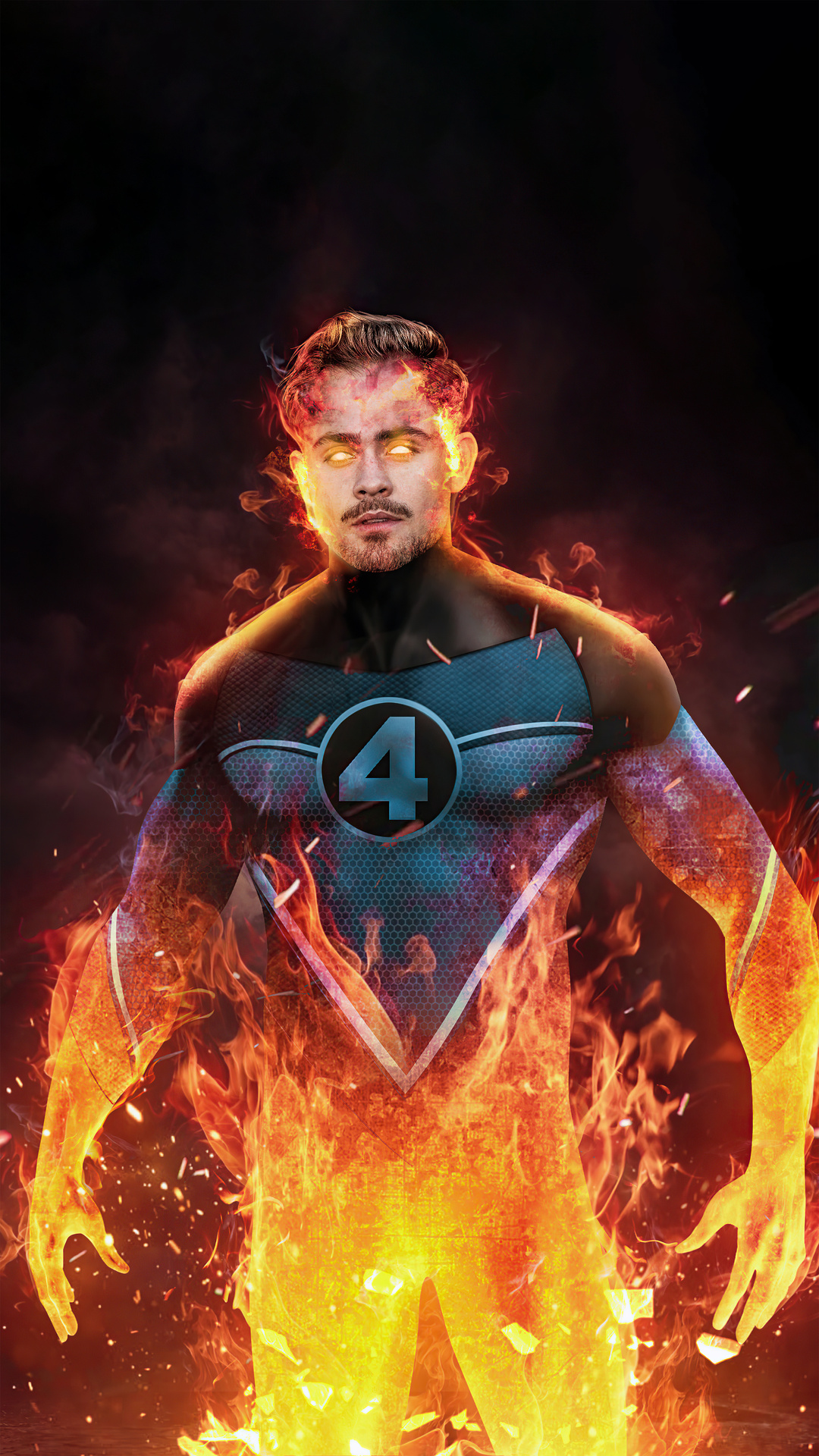 1080x1920 Human Torch 4k Iphone 7,6s,6 Plus, Pixel xl ,One Plus 3,3t,5 ...