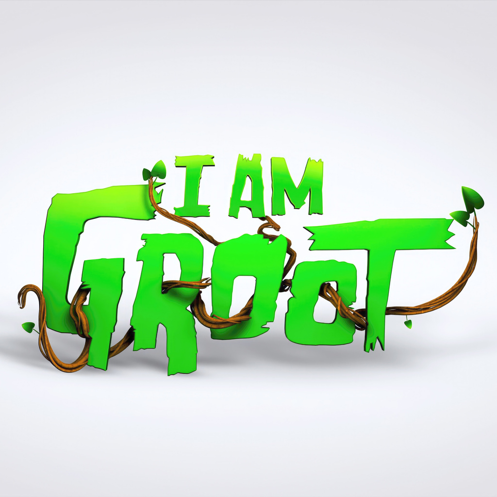 1024x1024 I Am Groot Logo 1024x1024 Resolution HD 4k Wallpapers, Images ...