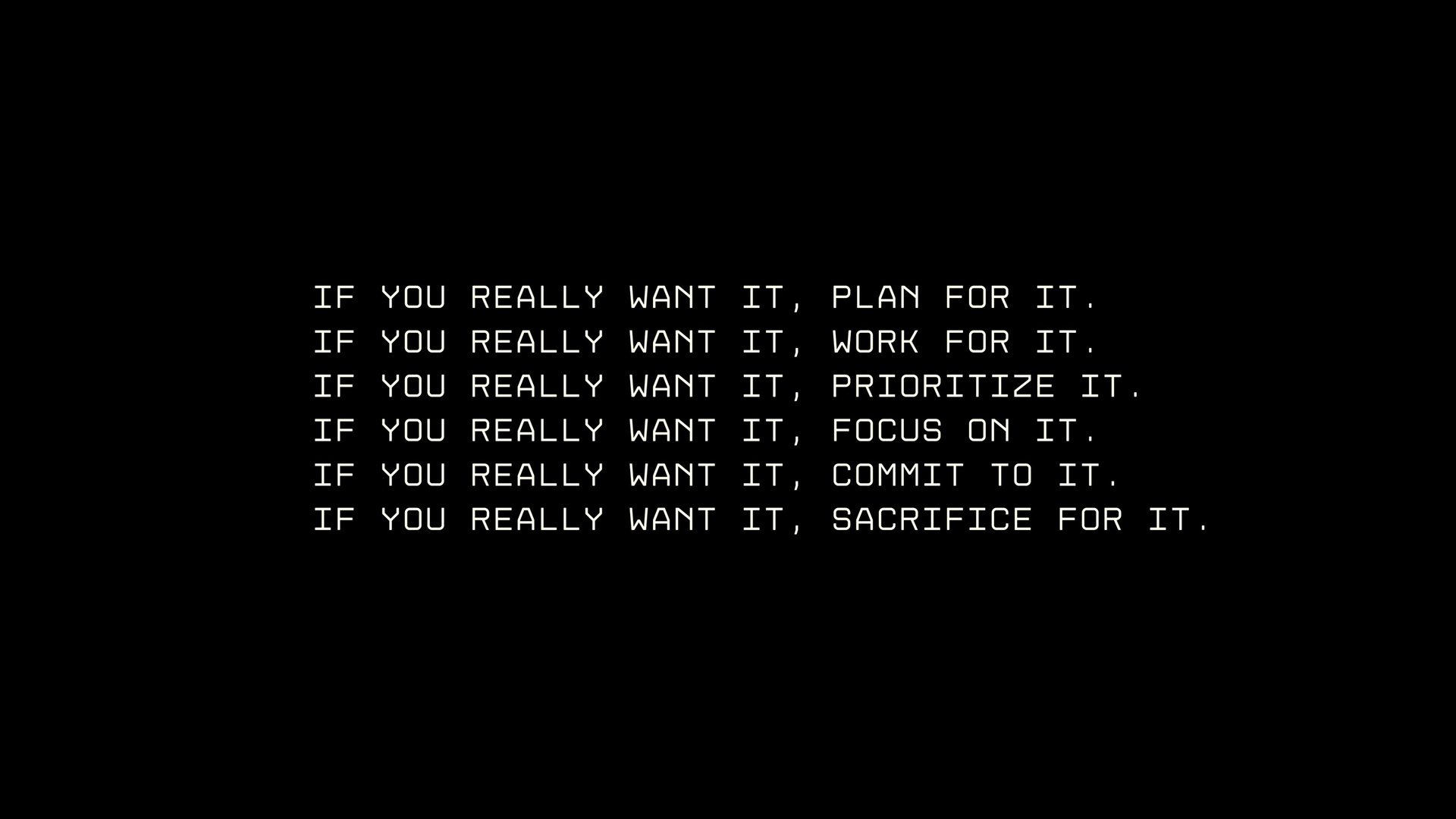 1920x1080 If You Really Want It Plan For It Motivation Laptop Full HD ...