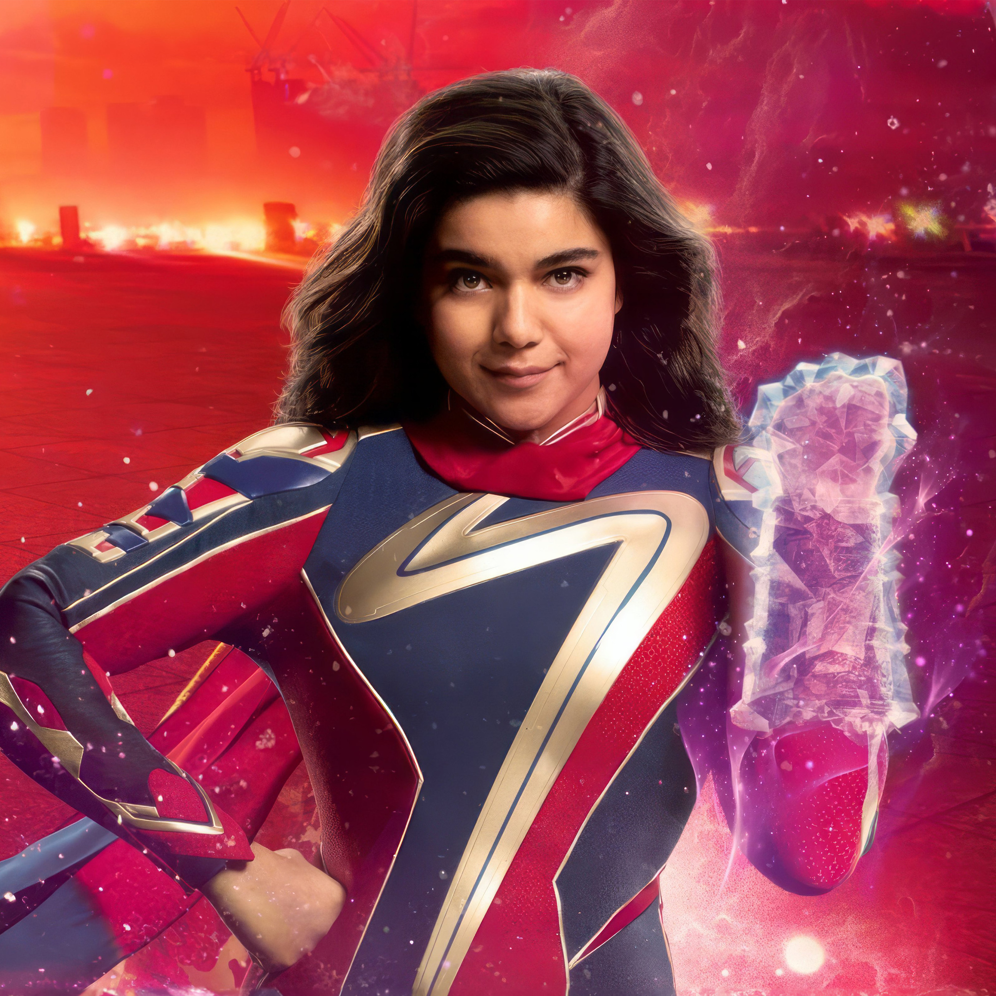 2048x2048 Iman Vellani As Ms Marvel Poster 5k Ipad Air ,HD 4k ...
