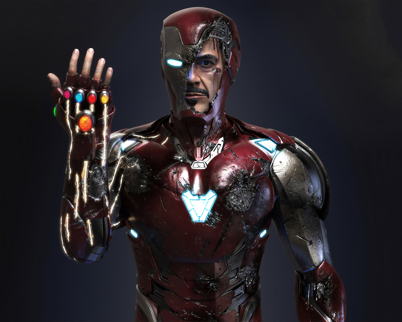 1280x1024 Iron Man Infinity Gauntlet 4k Art Wallpaper,1280x1024 ...