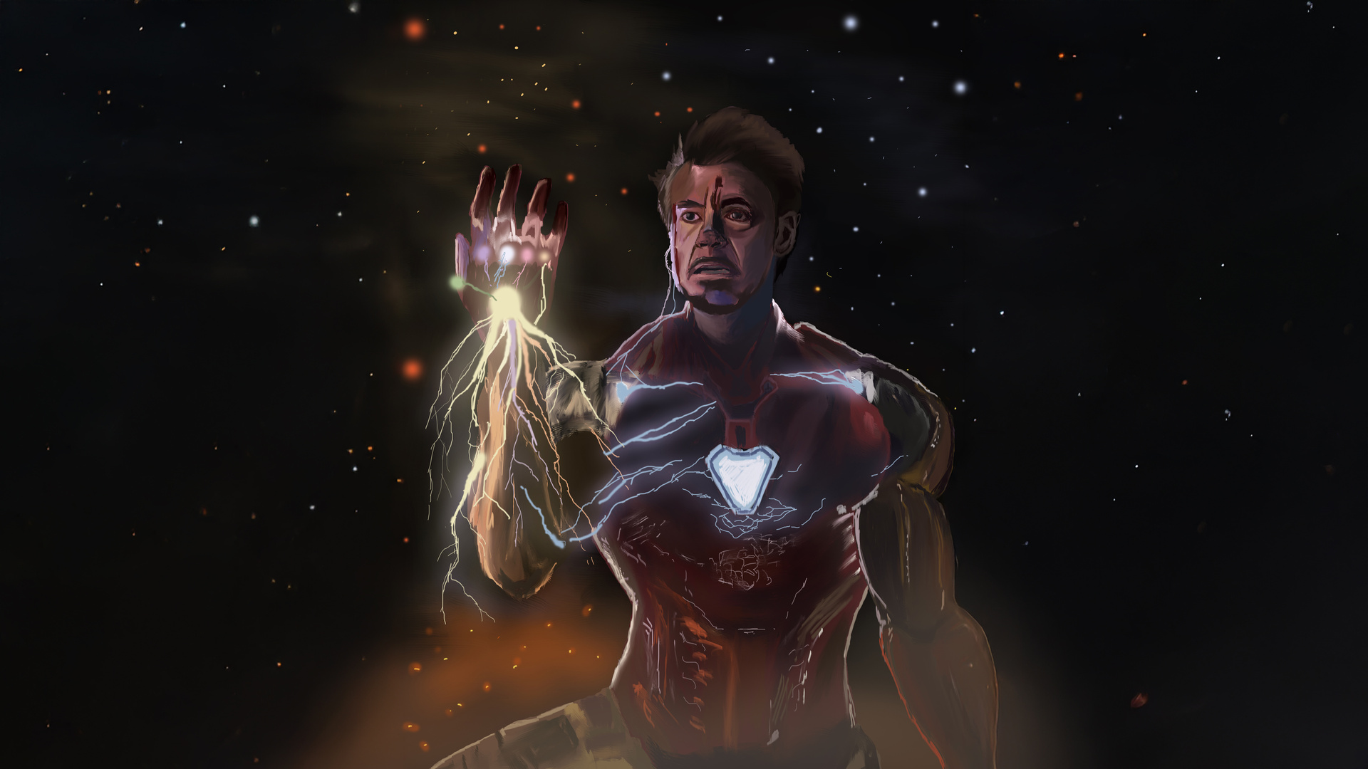 1920x1080 Iron Man Infinity Gauntlet Stone Power Laptop Full HD 1080P ...