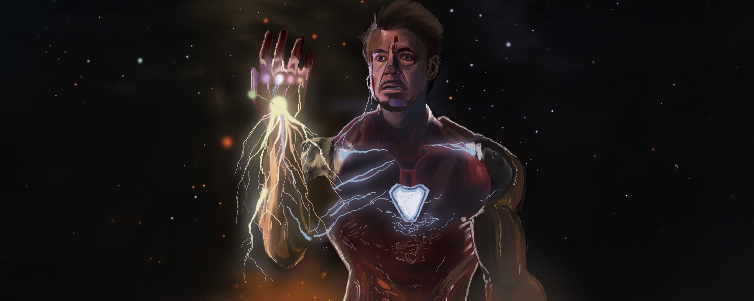 2560x1024 Iron Man Infinity Gauntlet Stone Power Wallpaper,2560x1024 ...