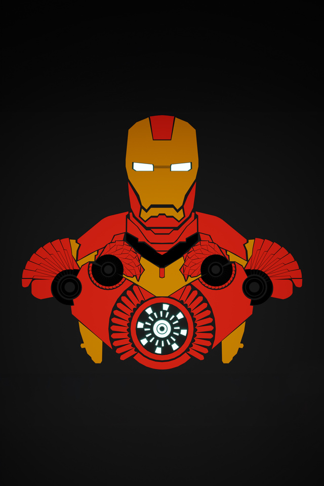 640x960 Iron Man Minimalist Arsenal iPhone 4, iPhone 4S ,HD 4k ...