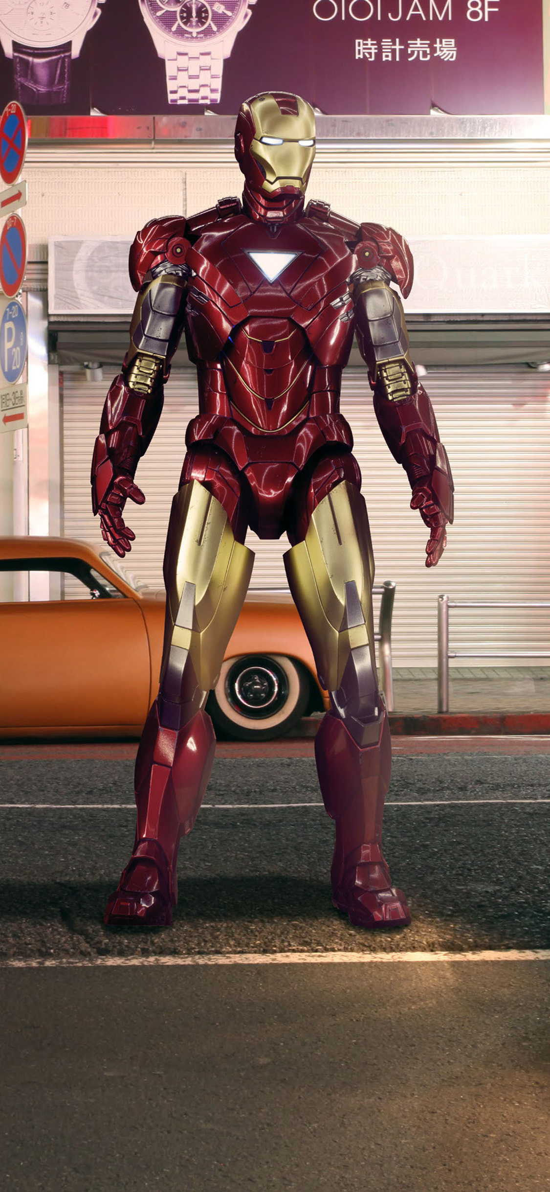 1125x2436 Iron Man Standing On Street 4k Iphone XS,Iphone 10,Iphone X ...