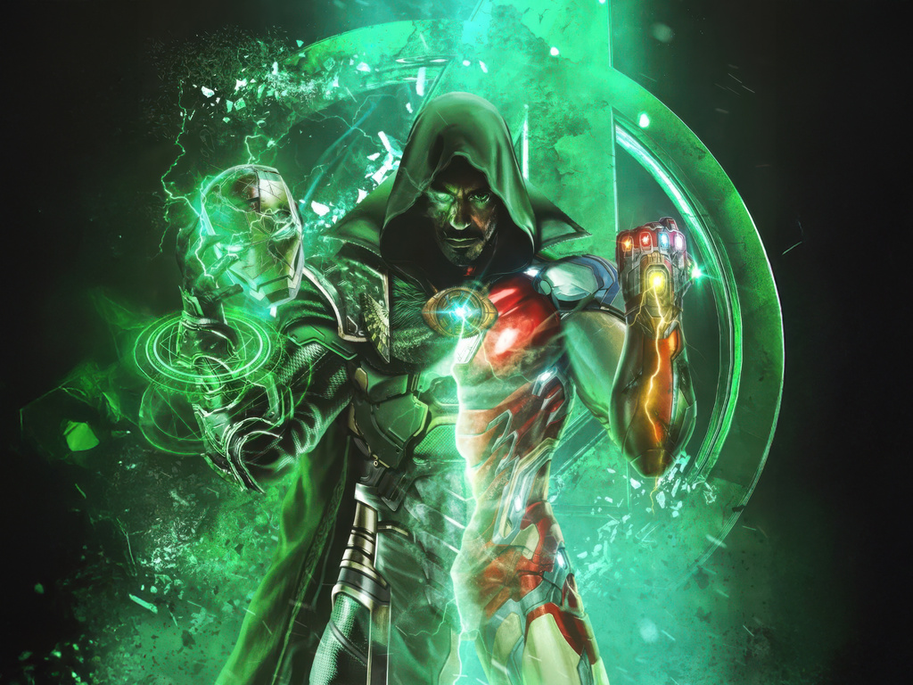 1024x768 Iron Man Vs Doctor Doom Titans Clash Wallpaper,1024x768 ...