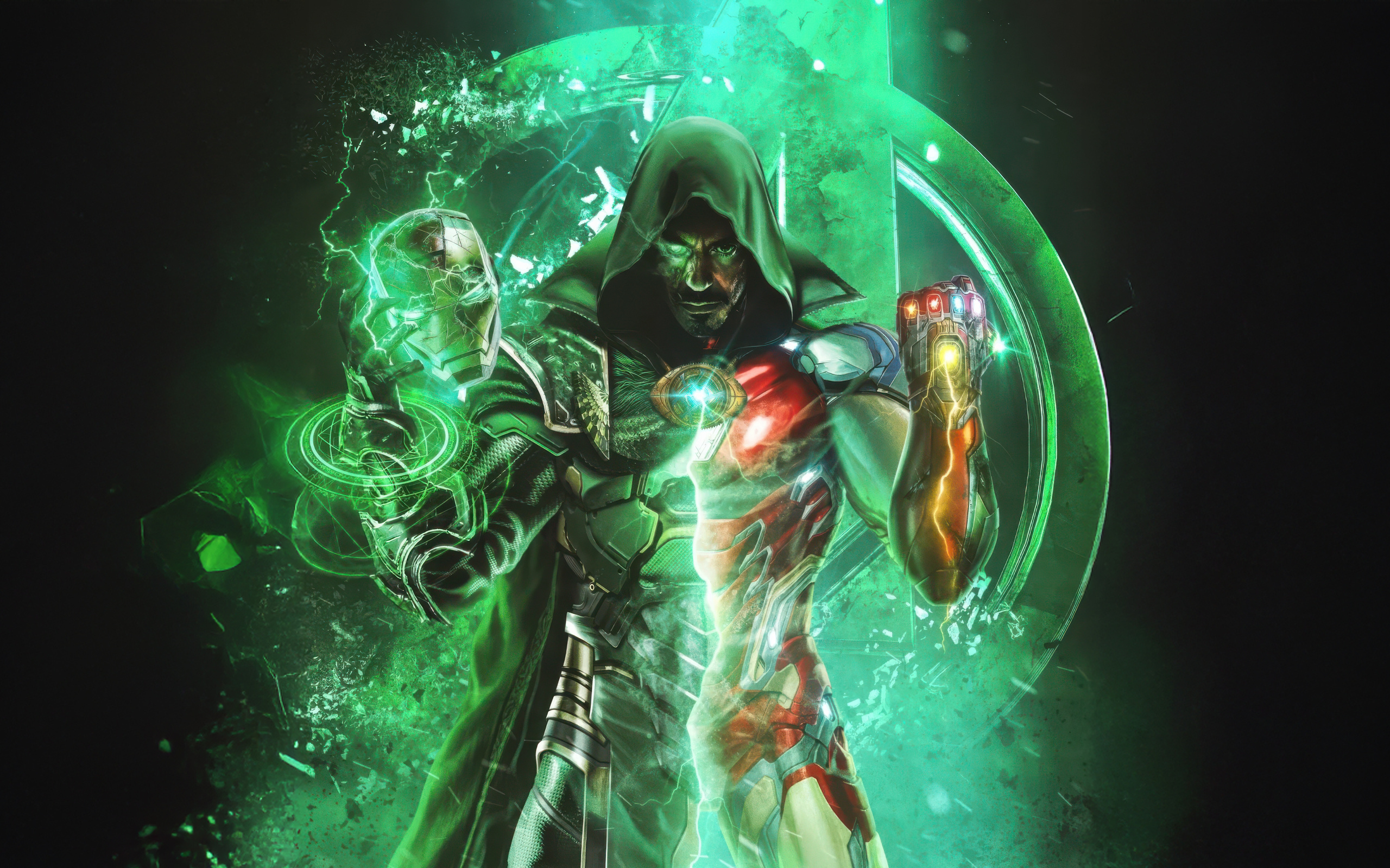 2560x1600 Iron Man Vs Doctor Doom Titans Clash Wallpaper,2560x1600 ...