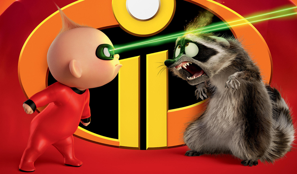 1024x600 Jack Jack Parr And Raccoon In The Incredibles 2 1024x600 ...