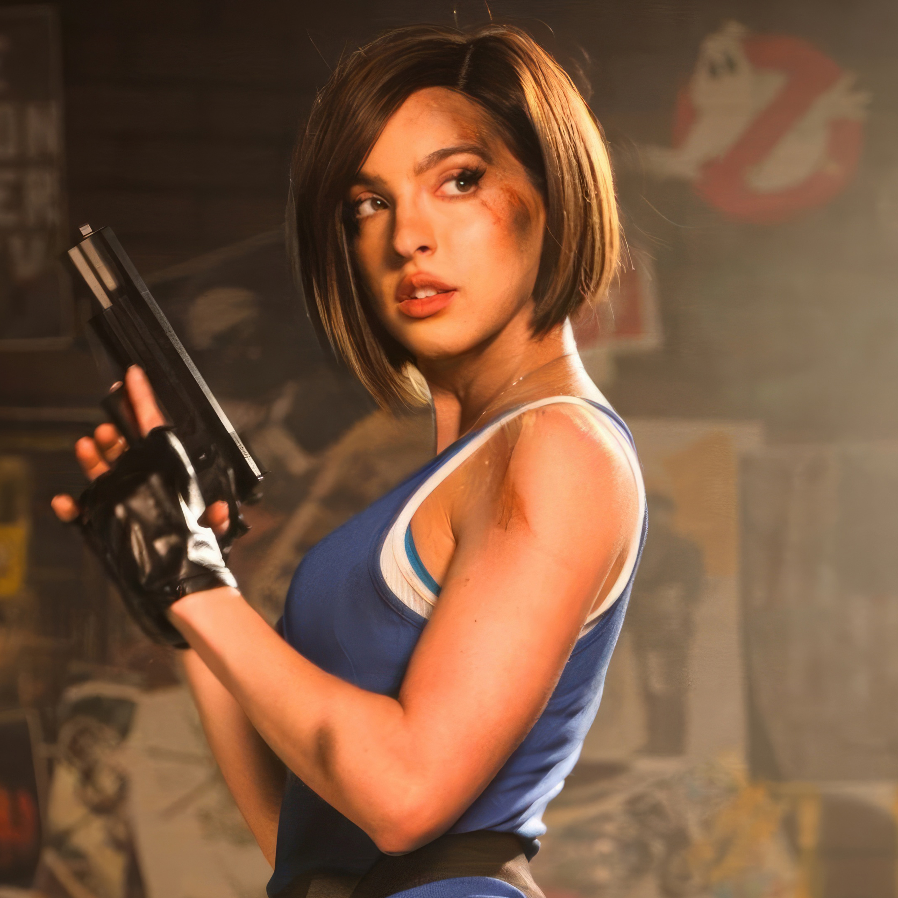 2932x2932 Jill Valentine Resident Evil Cosplay Ipad Pro Retina Display