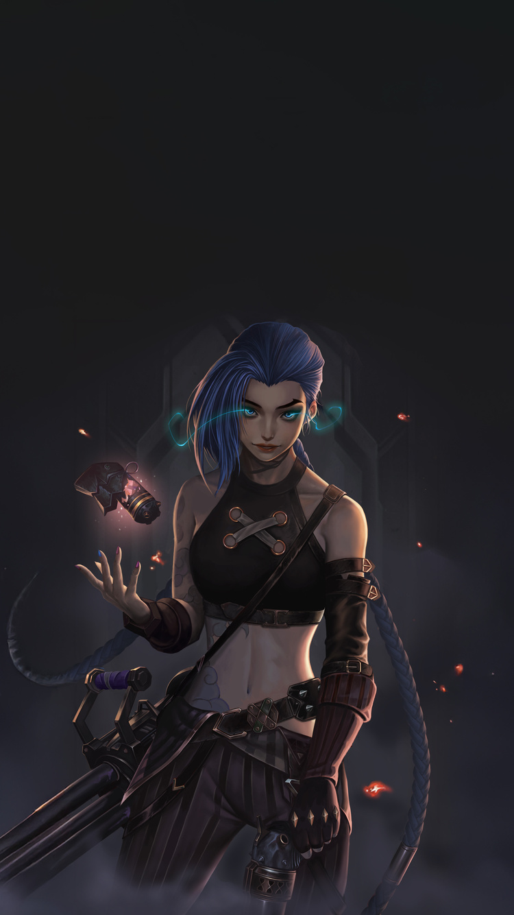 750x1334 Jinx Cyberpunk Odyssey iPhone 6, iPhone 6S, iPhone 7 ,HD 4k ...