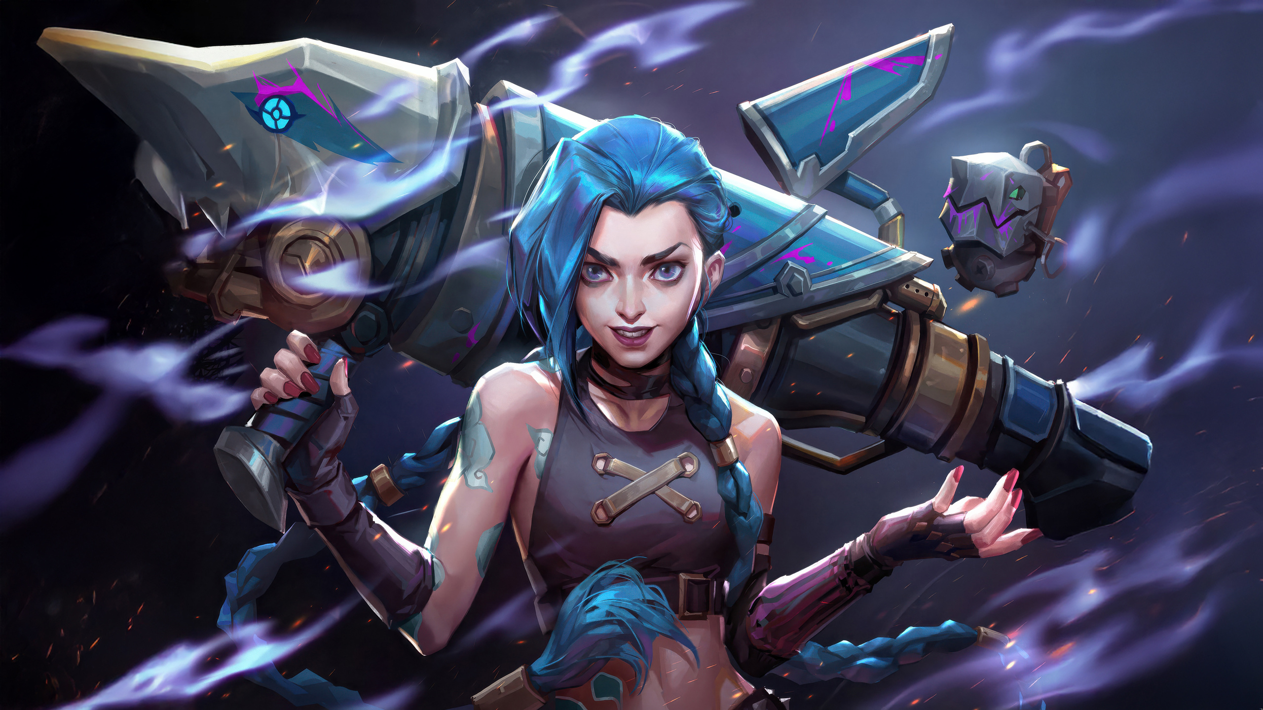 2560x1440 Jinx Smile Now Boom Later 1440P Resolution ,HD 4k Wallpapers ...