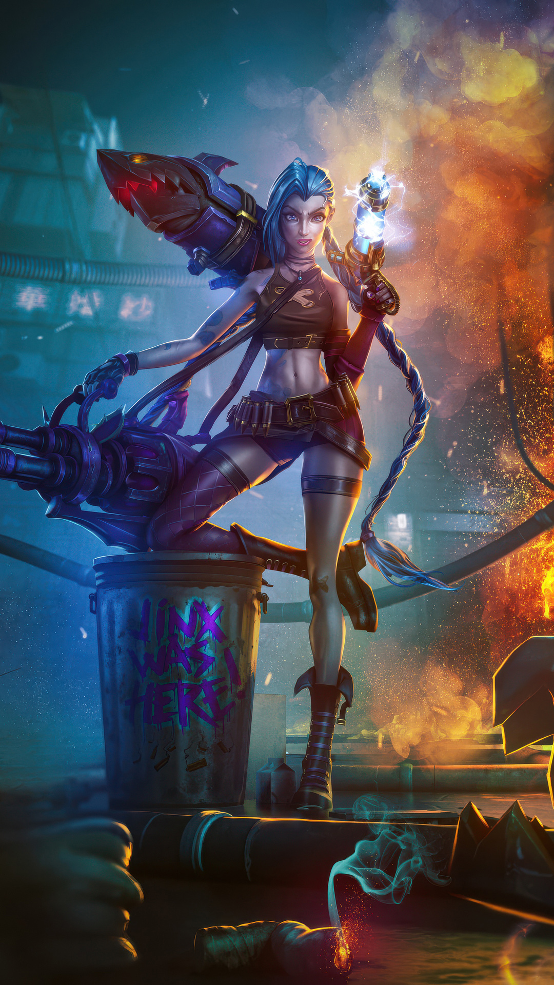 1080x1920 Jinx The Loose Cannon Iphone 7,6s,6 Plus, Pixel xl ,One Plus ...