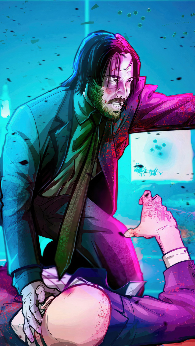 640x1136 John Wick Stay Away Fanart iPhone 5,5c,5S,SE ,Ipod Touch ,HD ...
