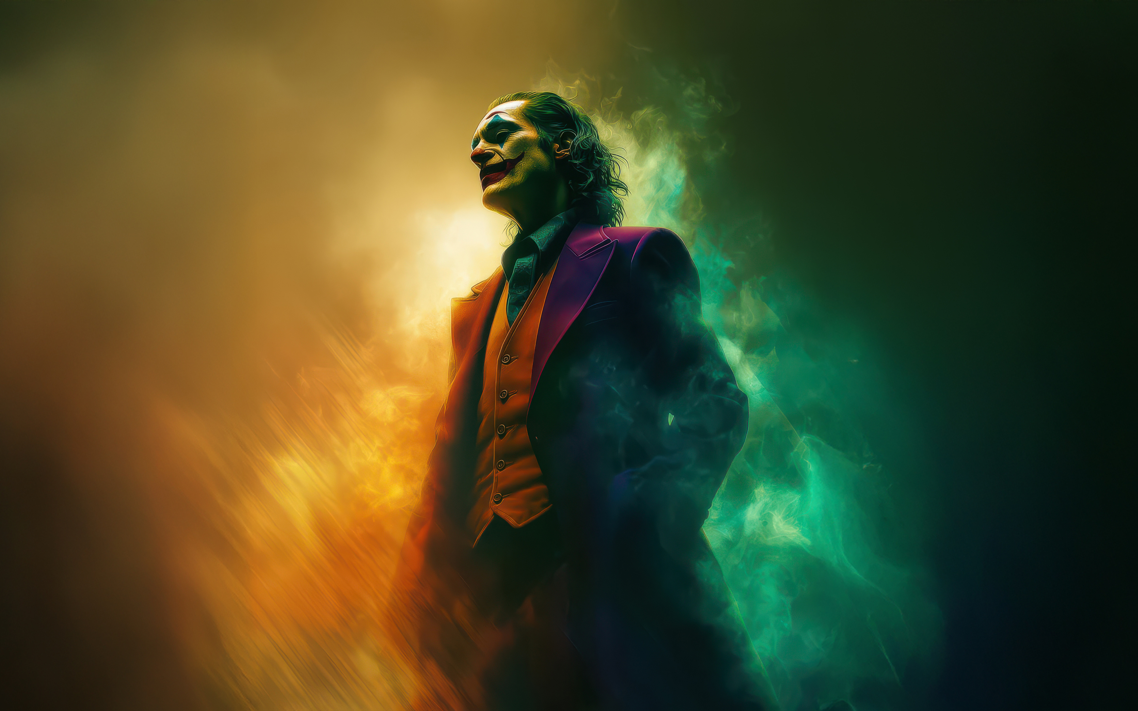 3840x2400 Joker Green Mist Swirls Around The Suit 4K ,HD 4k Wallpapers ...