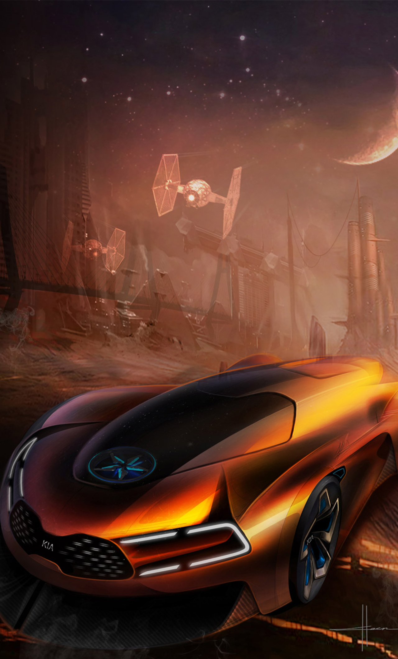 1280x2120 Kia Steam Engine Electric Sports Car iPhone 6+ ,HD 4k ...