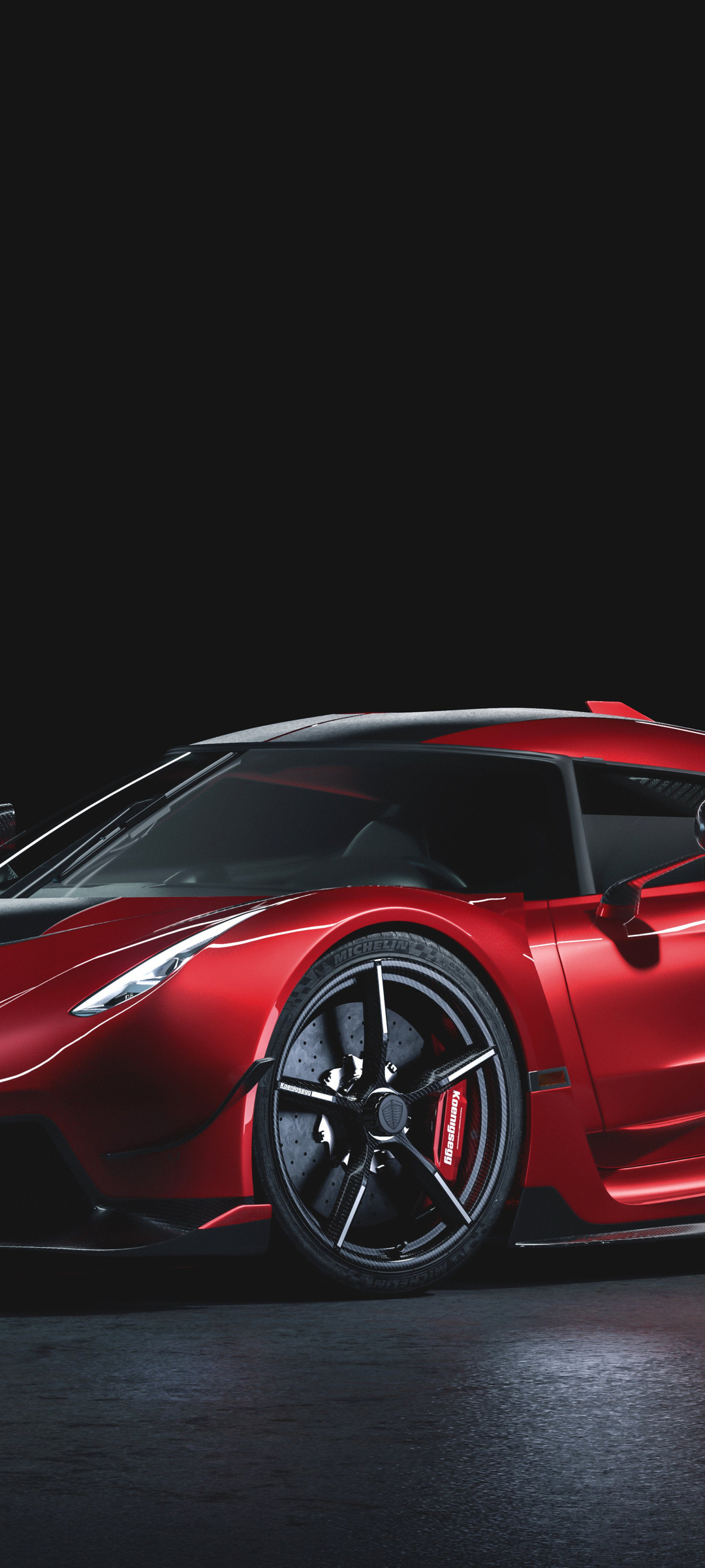 1080x2400 Koenigsegg Jesko Cherry Red Edition 10 Front View Google ...