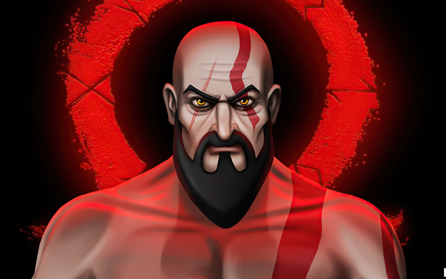 1440x900 Kratos Cartoon Illustration 5k Wallpaper,1440x900 Resolution ...