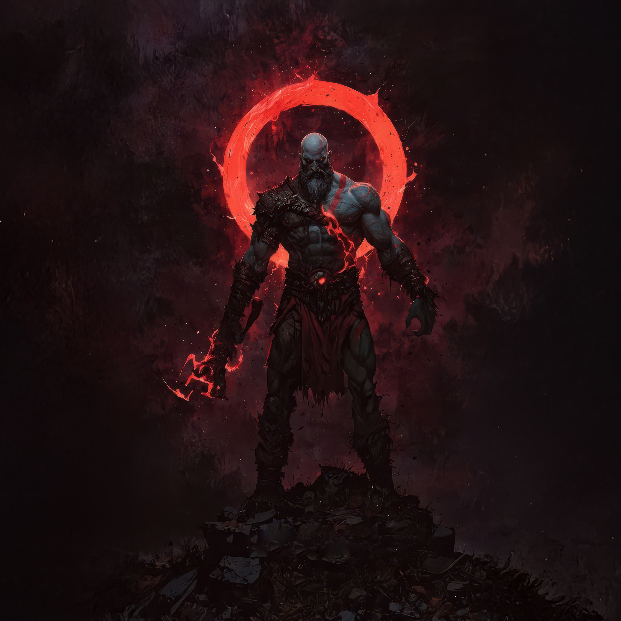 2048x2048 Kratos No Mercy Mode Ipad Air ,HD 4k Wallpapers,Images ...