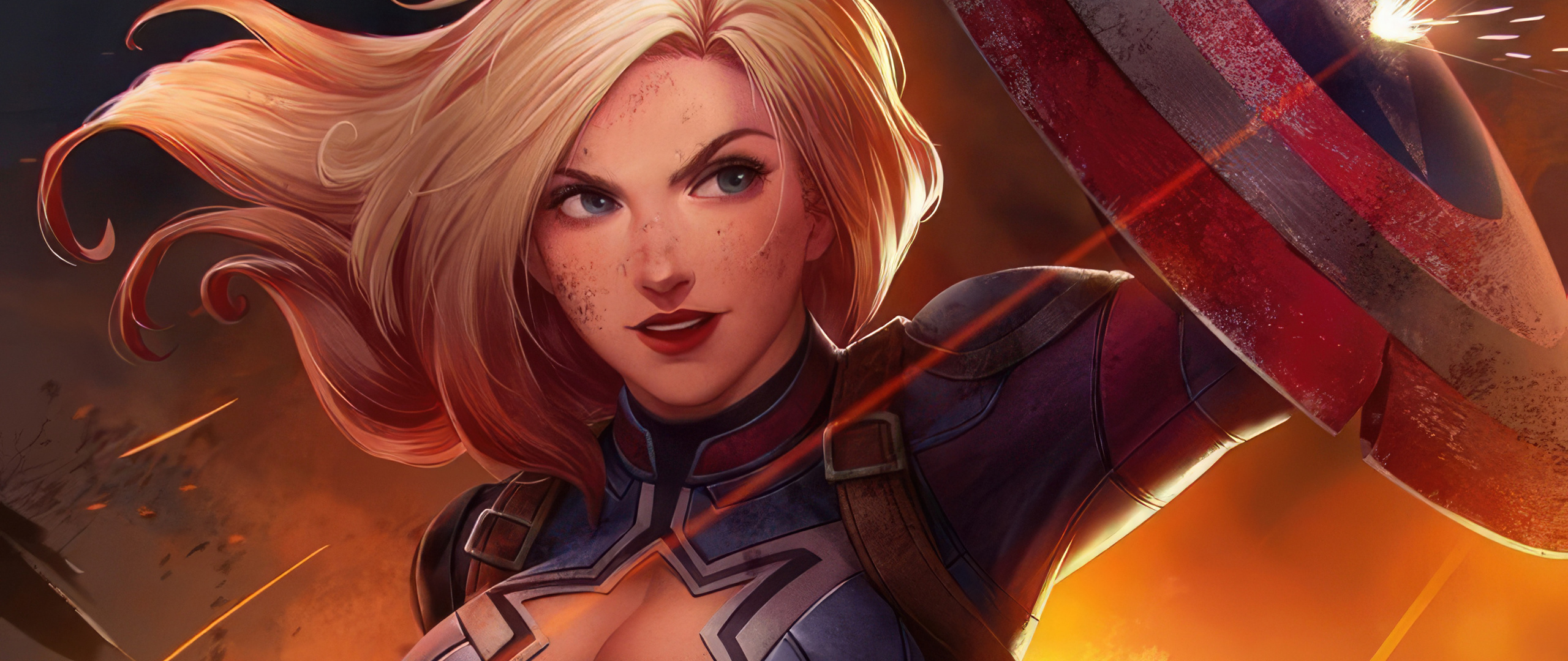 2560x1080 Lady Captain America Art Wallpaper,2560x1080 Resolution HD 4k ...