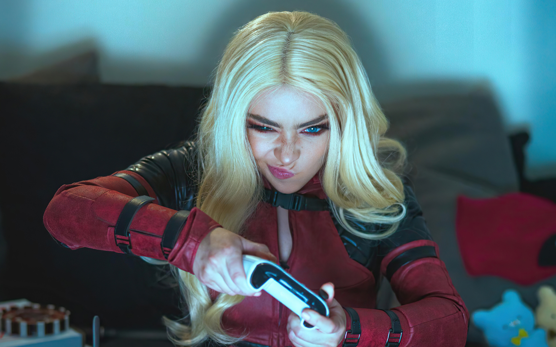 1920x1200 Lady Deadpool Playing Games 1080P Resolution HD 4k Wallpapers ...