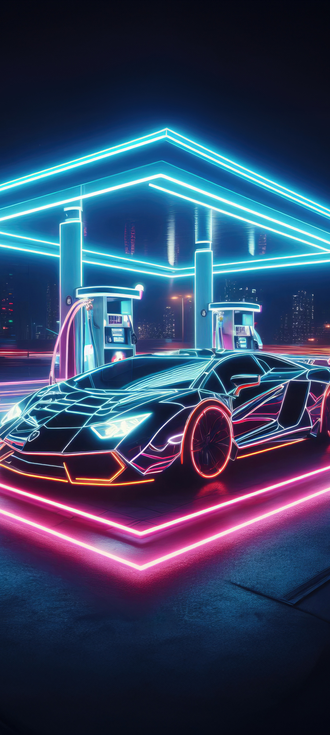 1080x2400 Lambo Neon World Google Pixel 7 ,HD 4k Wallpapers,Images ...